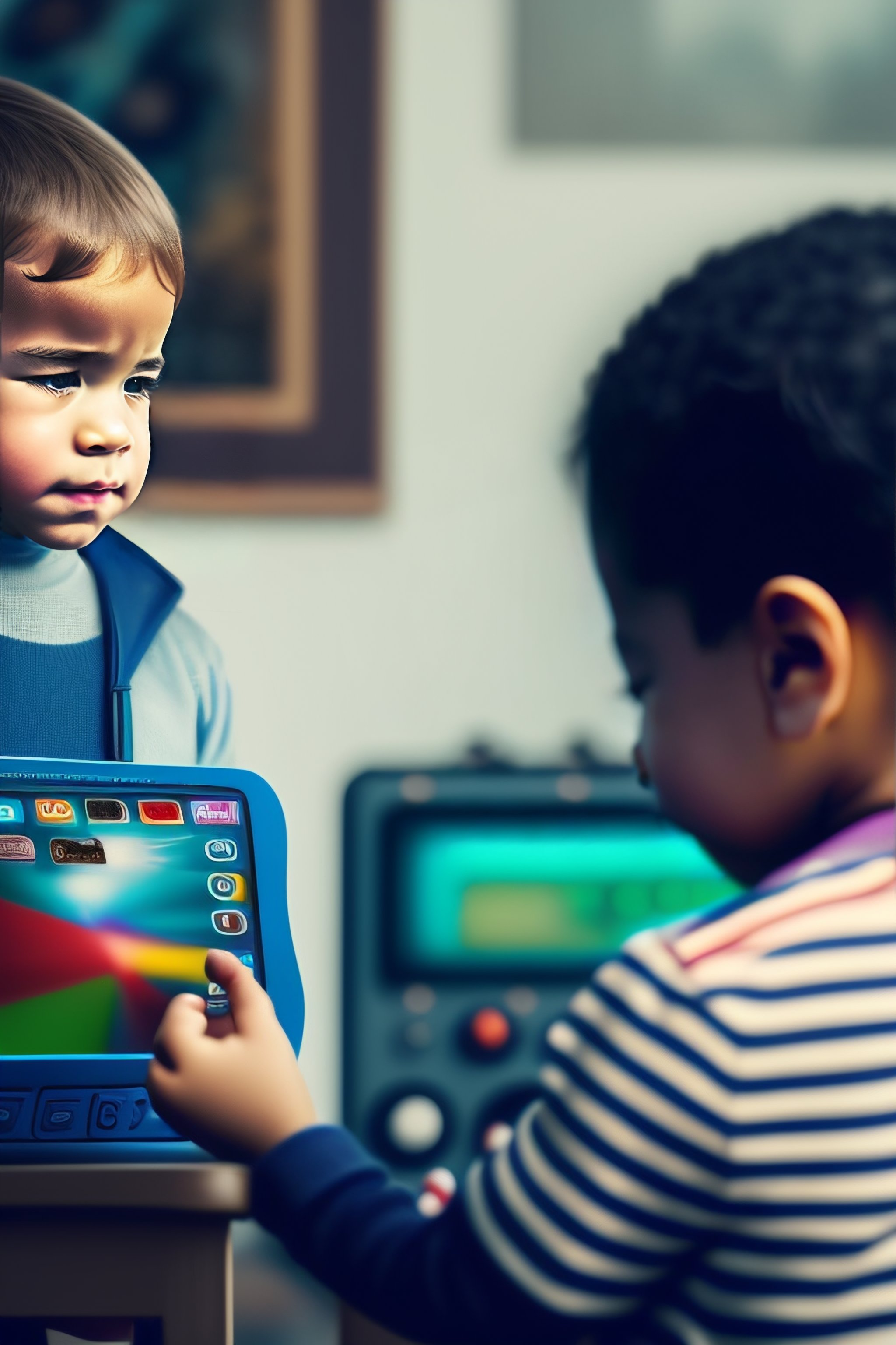 Lexica - A child using a communication device, such as a picture ...