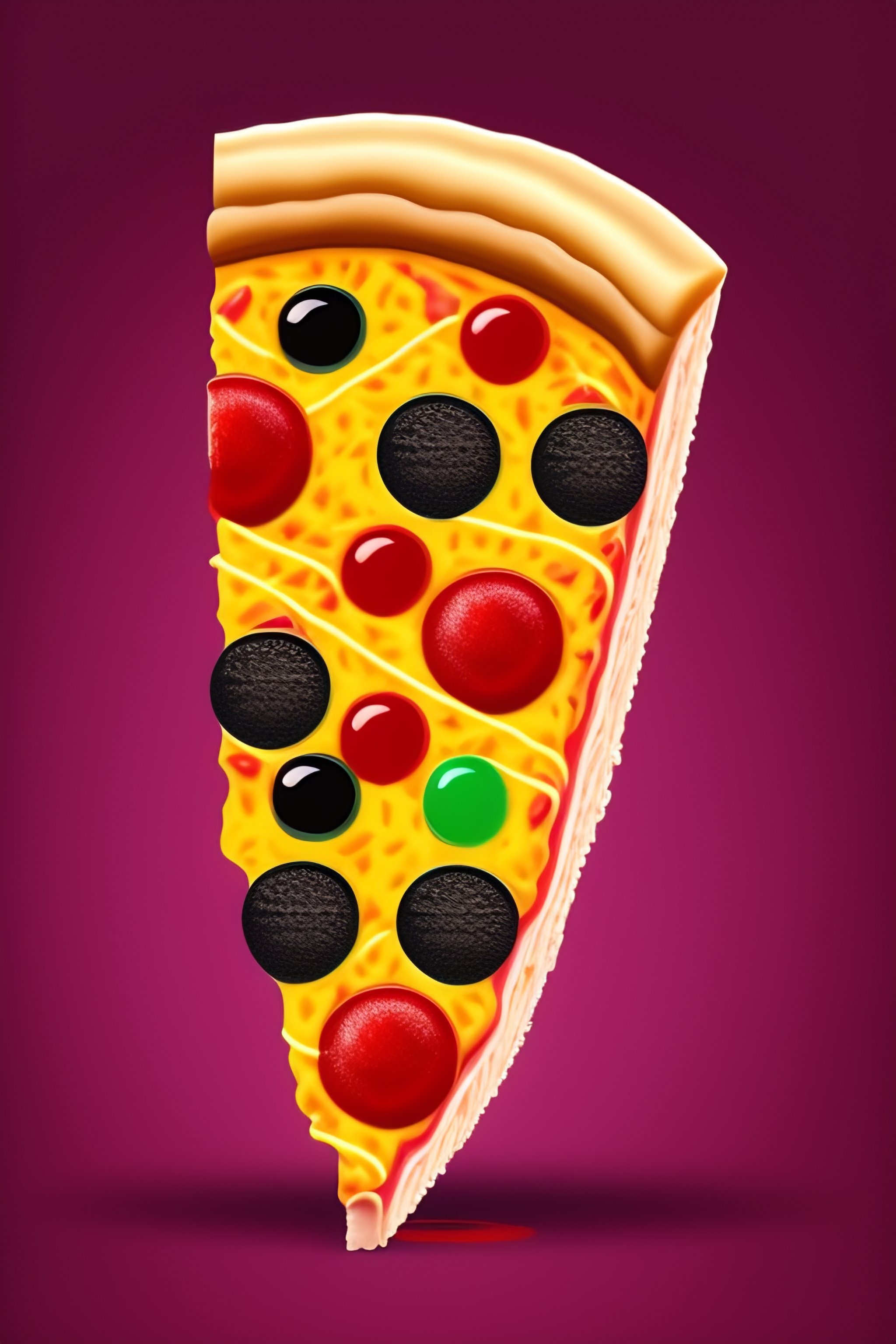 Lexica - Pizza slice made of pixels attack by ball, 2d, big pixel blocks