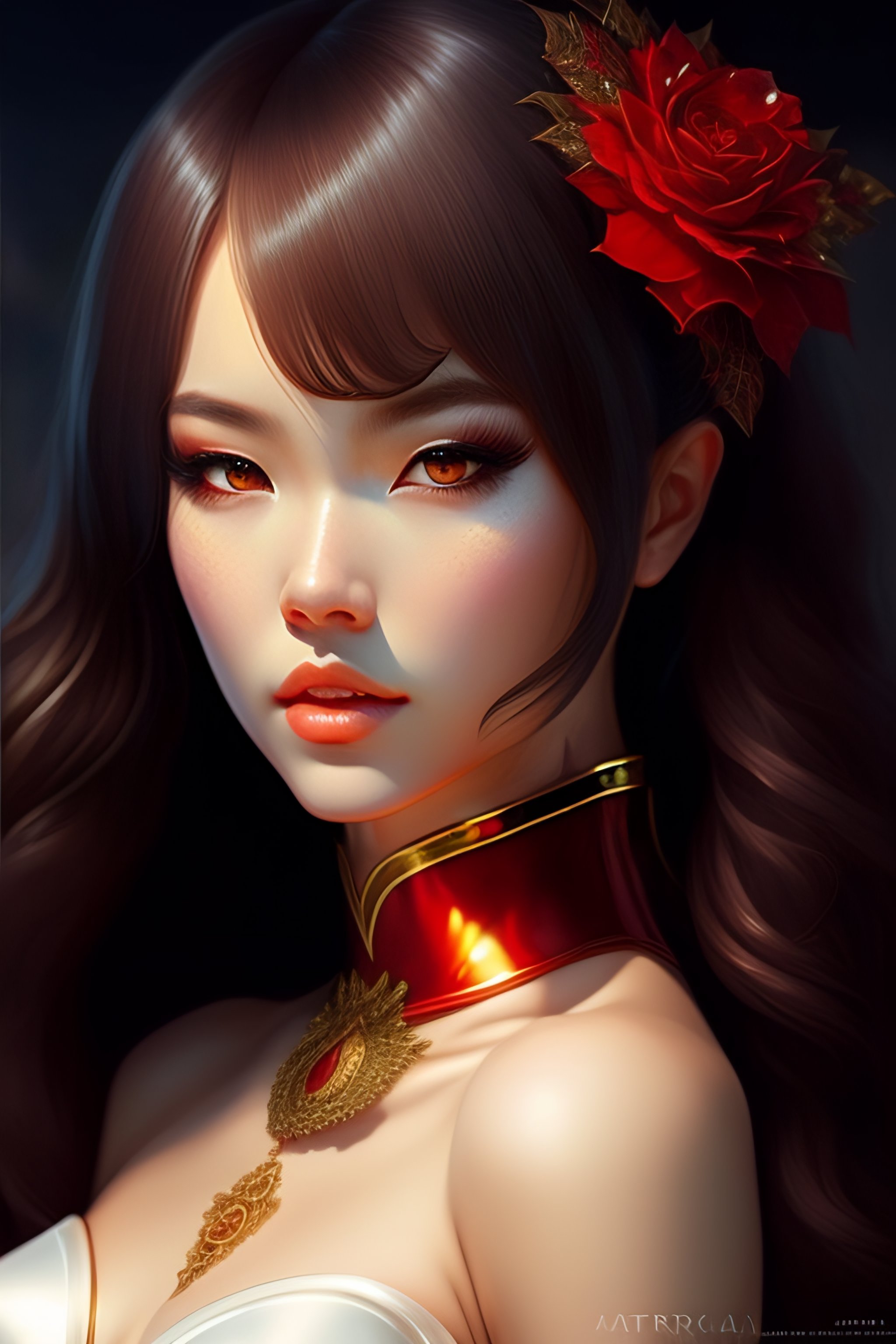 Lexica - A beautiful devil girl wear santa bodysuit armor,pretty face,key art, fantasy ...