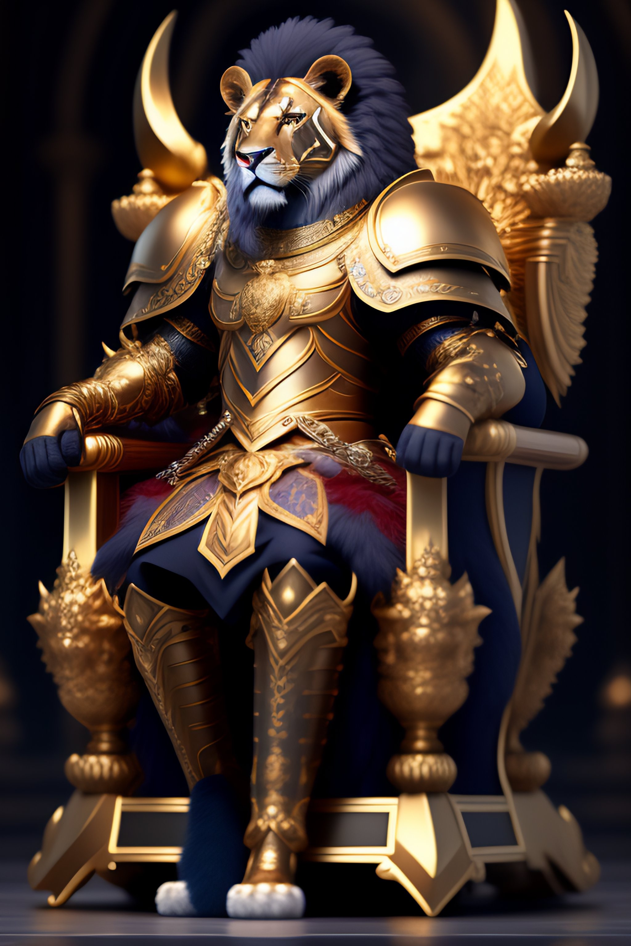 Lexica - High quality photo fullbody of a male anthro LION wearing ...