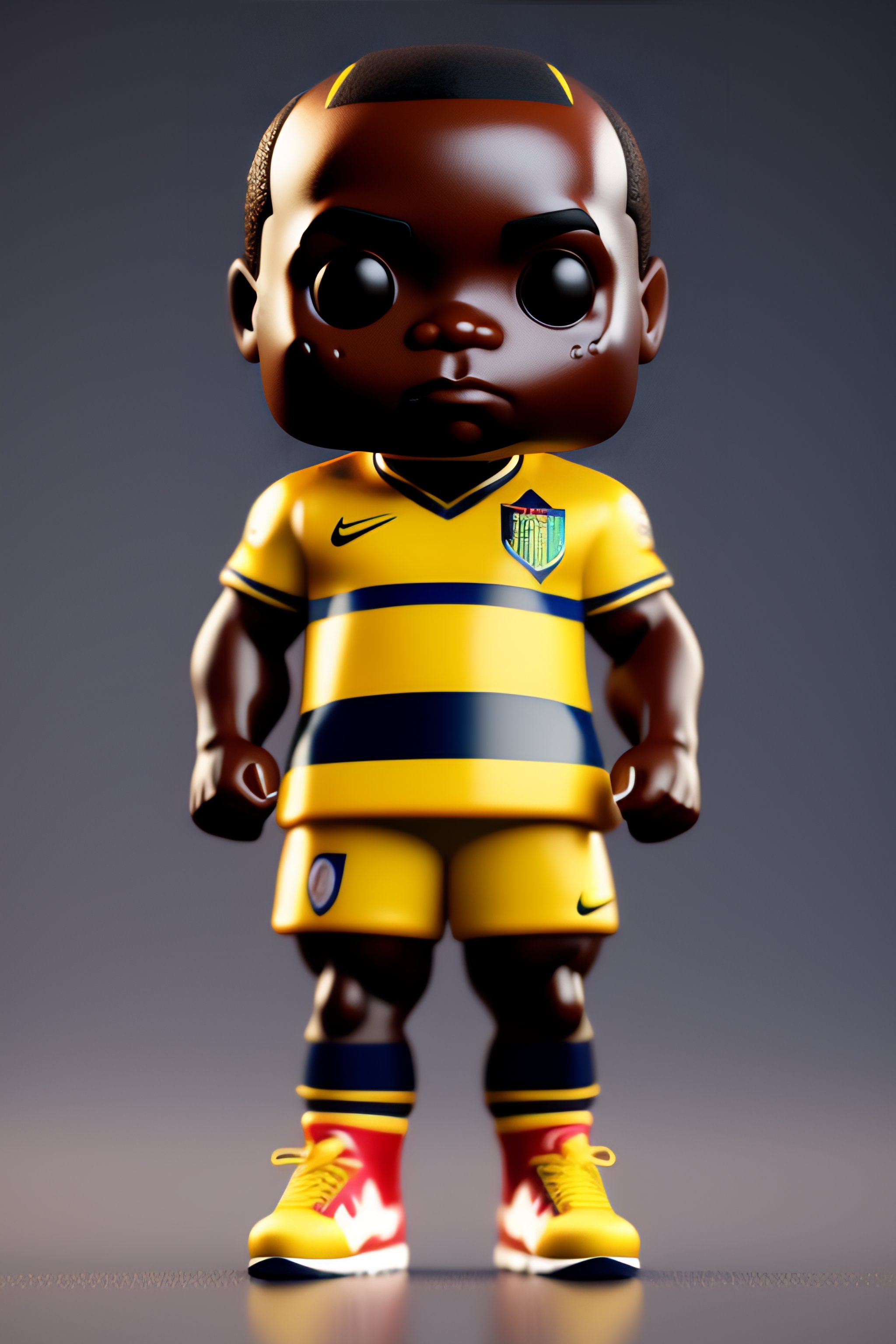 Lexica - Full body 3d render of funko pop Pelé