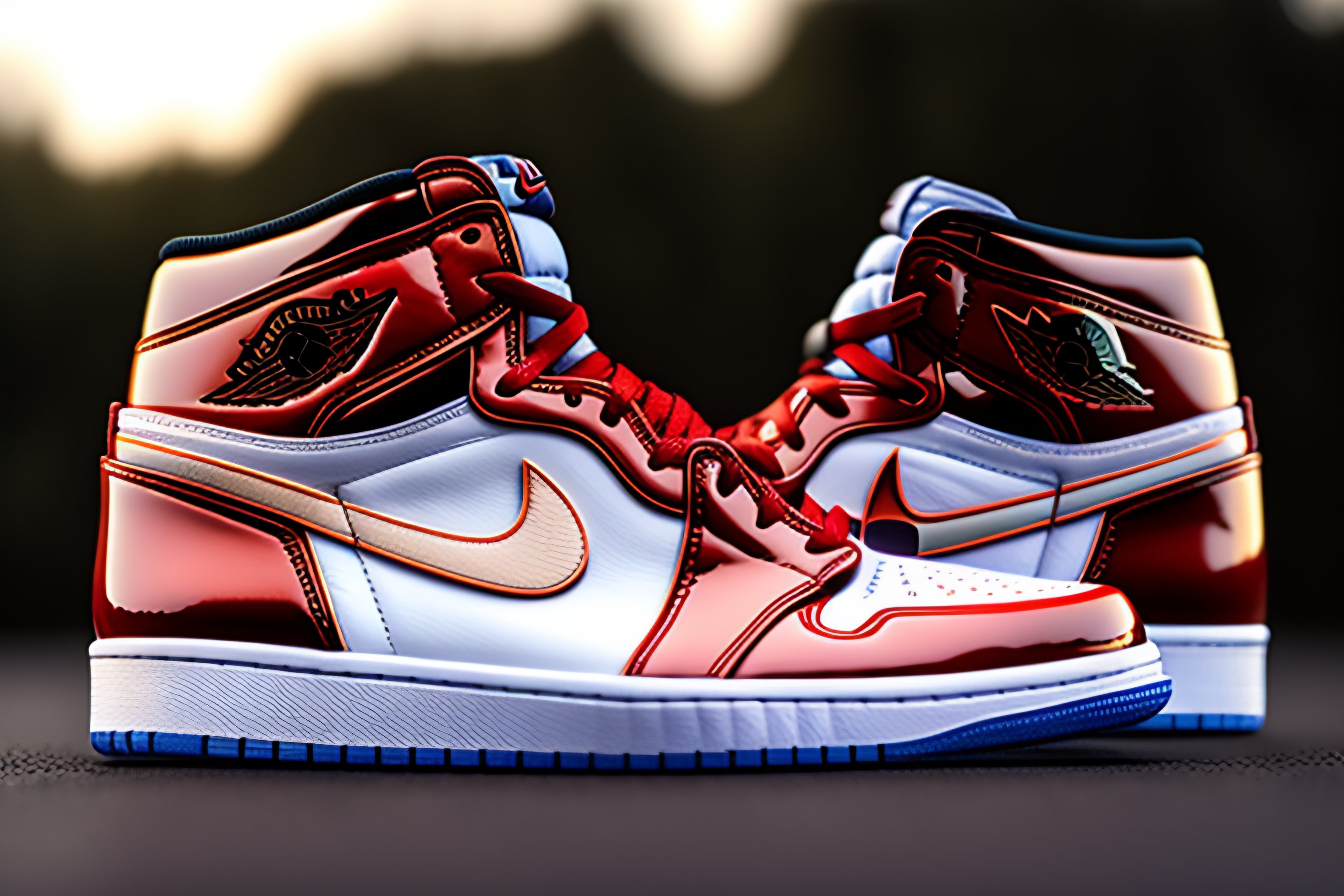 Lexica - Nike jordan 1 "chicago" colorway, pink cloud background