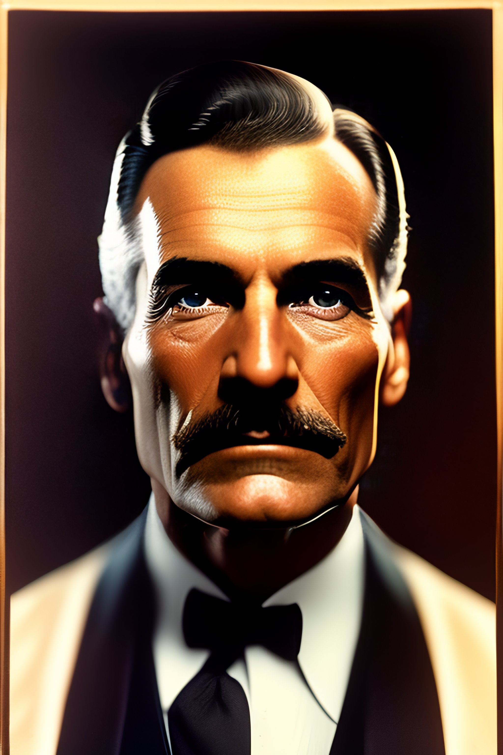 Lexica - Face photography of a stern man from 1940