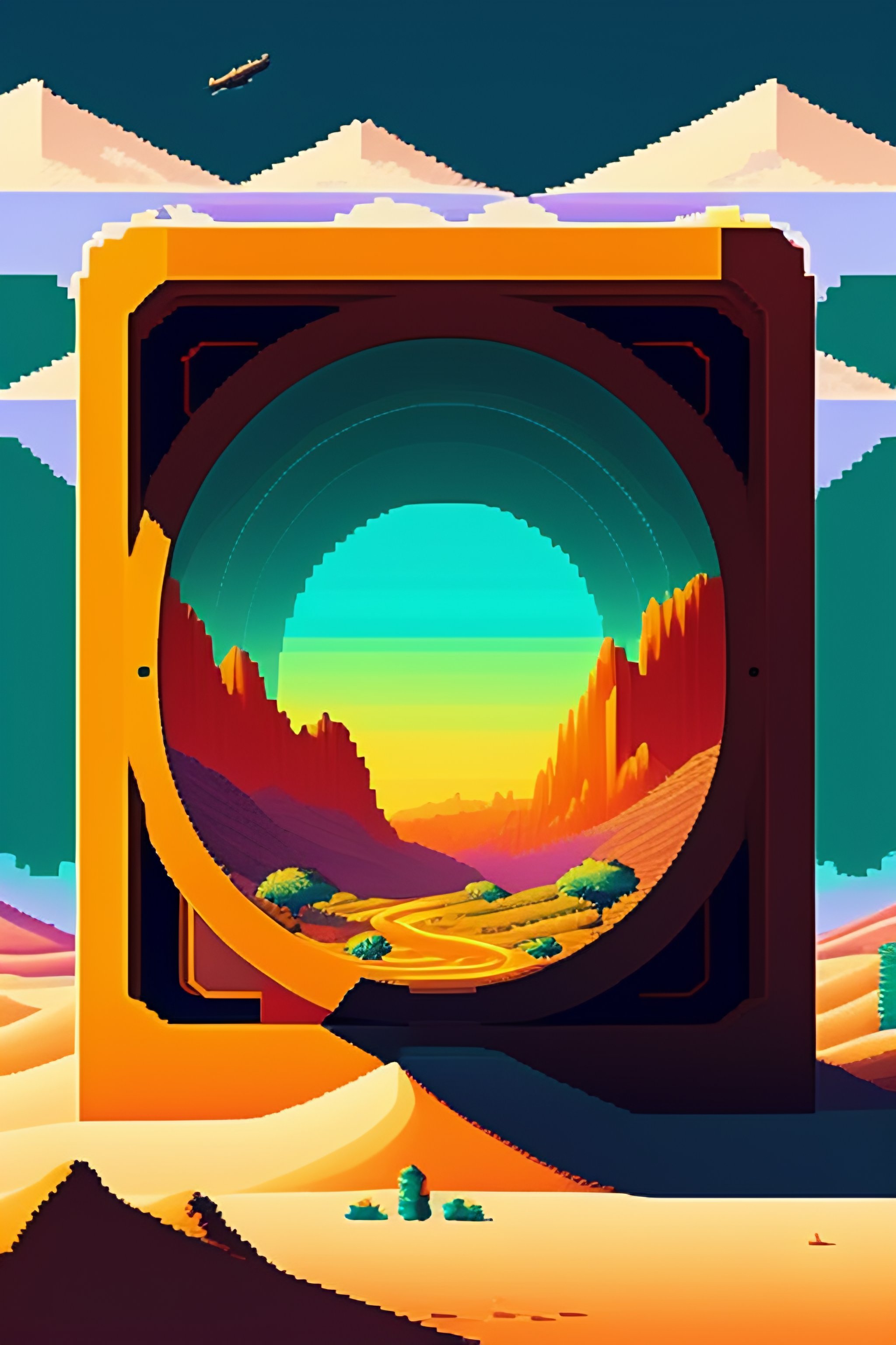 Lexica - Pixel art, retro pixel style, gameboy graphic, futuristic ...