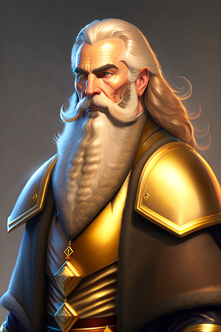 Lexica - A realistic portrait of a magestic old witzard with a long ...