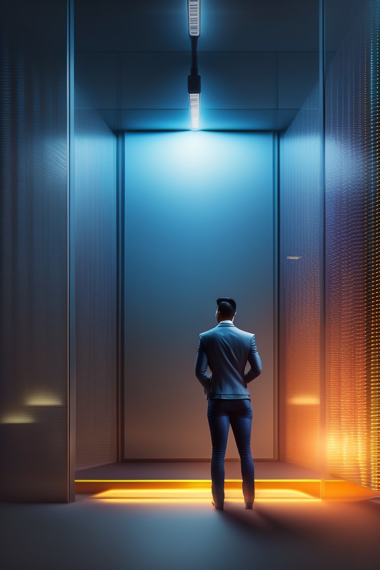 Lexica - A man in room, front face of man background technology images ...