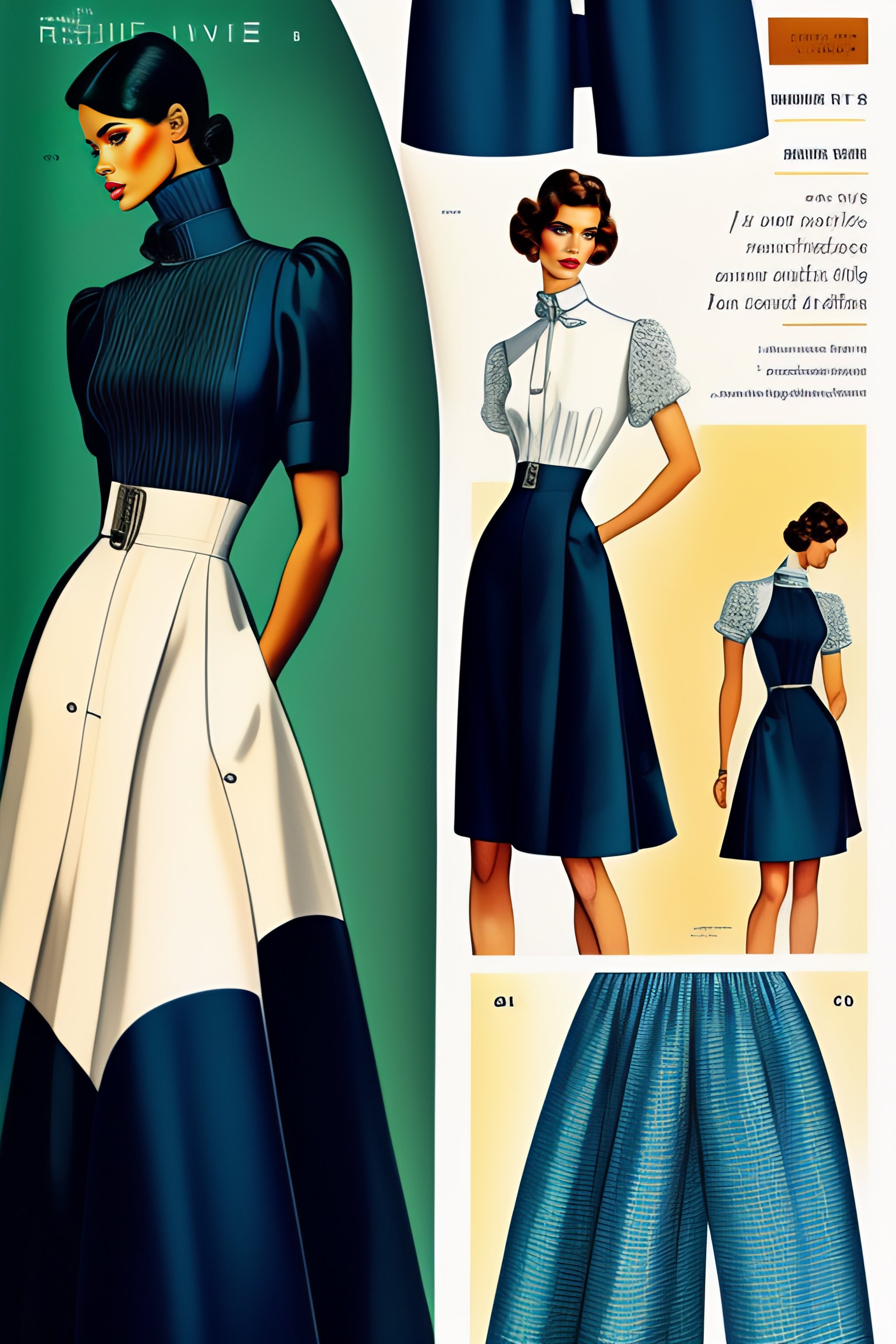Lexica - Abstract sewing-patterns megging