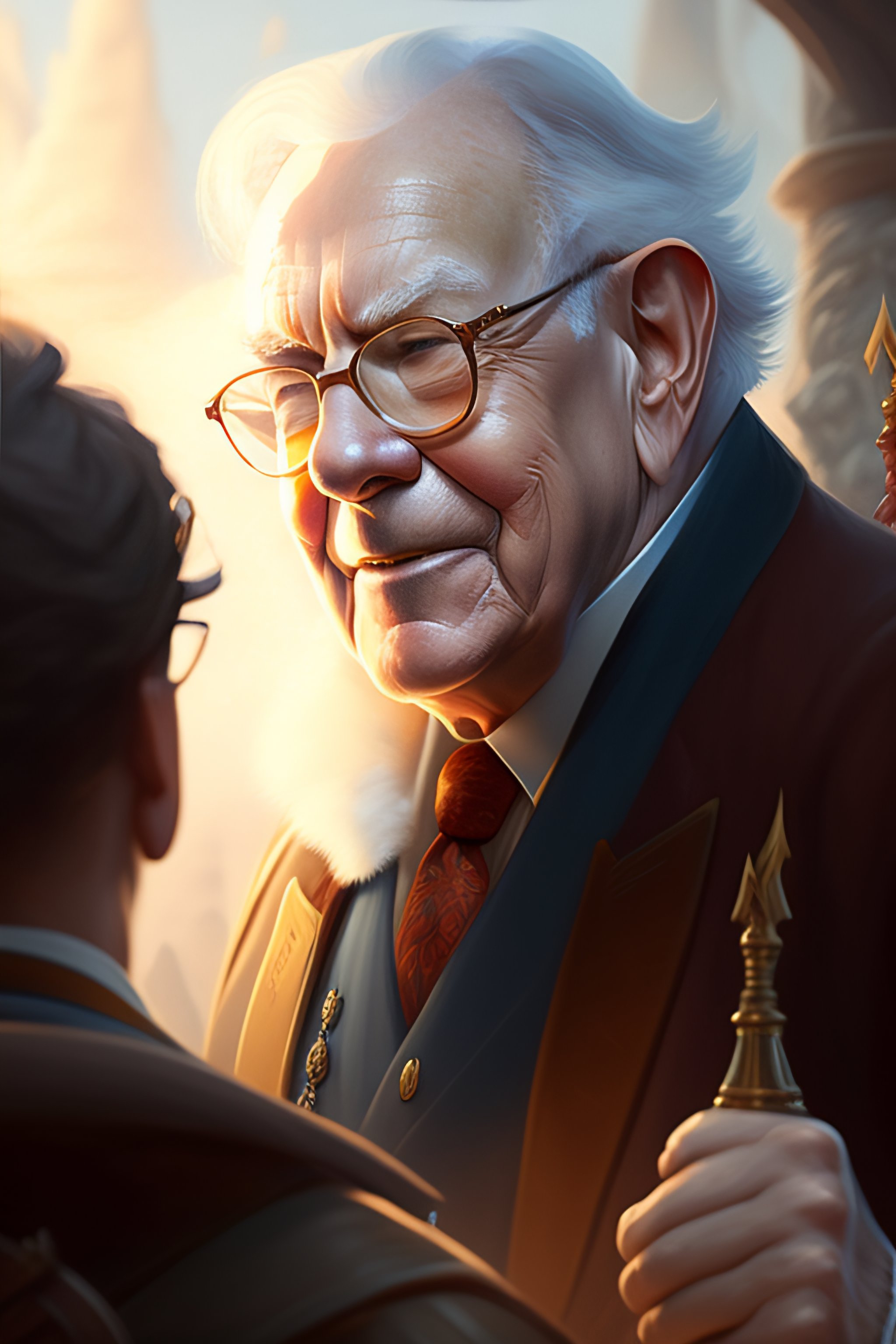 Lexica - A detailed portrait of warren buffett giving thumbs up ...