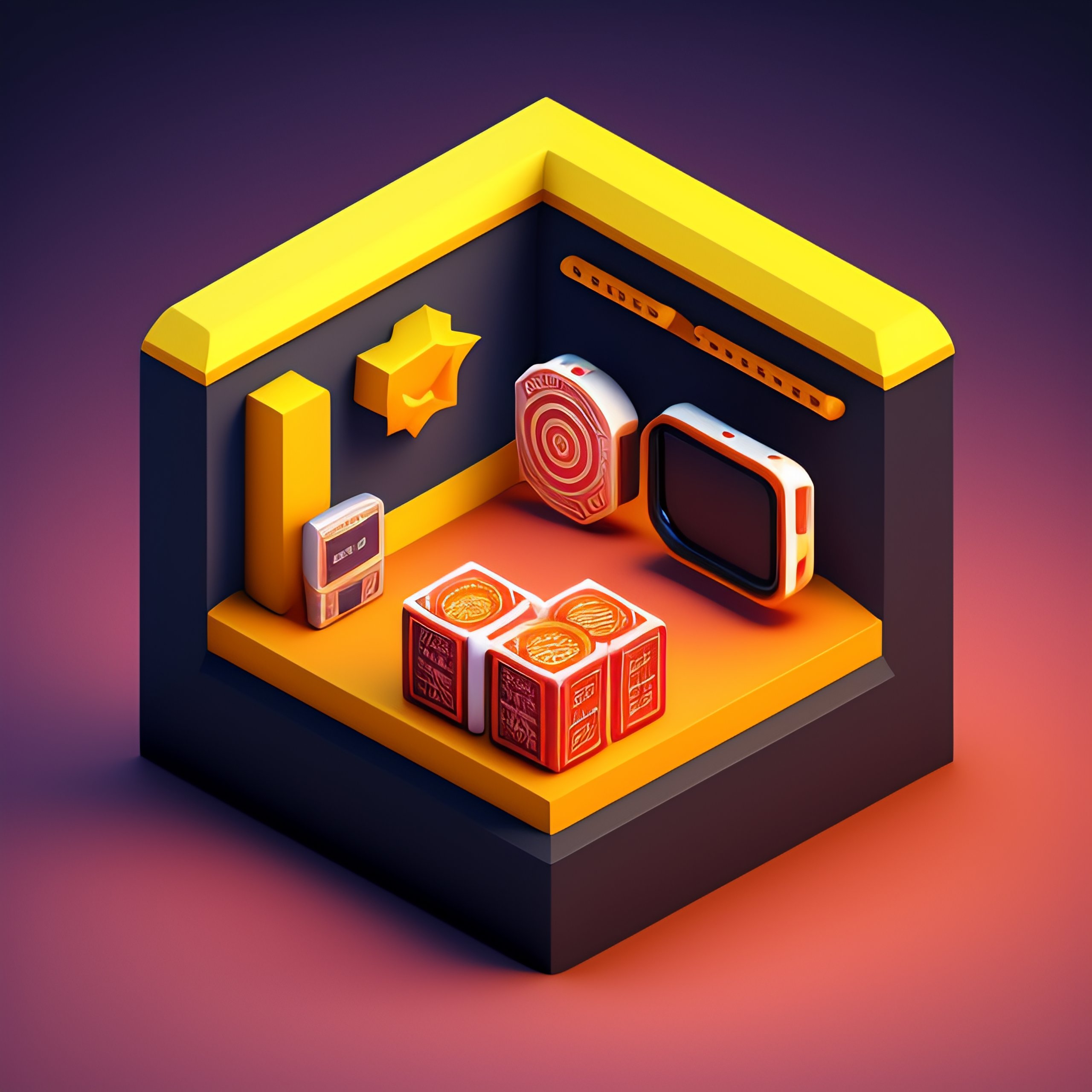 Lexica - 3d isometric style, flat illustration, cash, cashb back ...