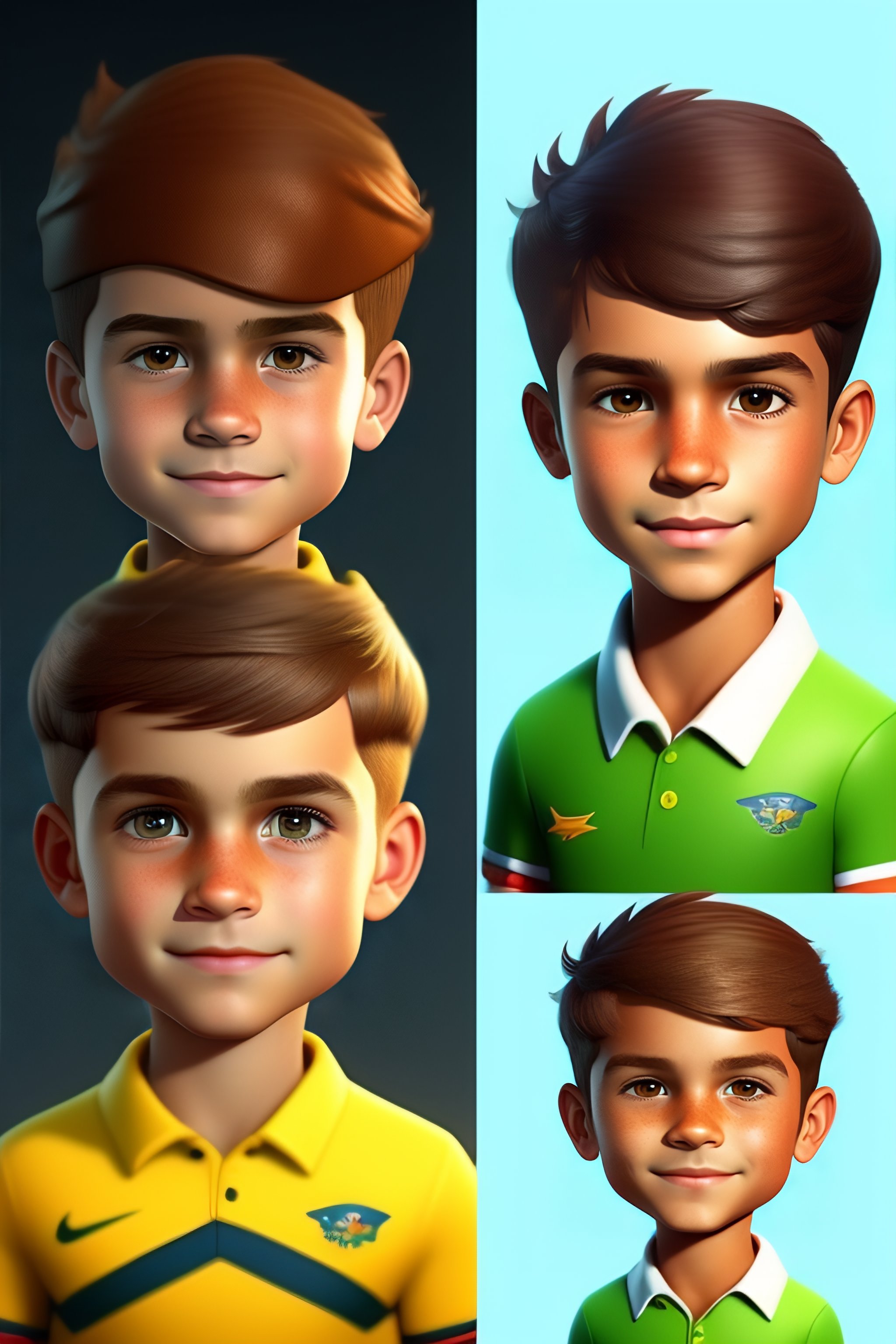 Lexica - Create a australian boy as a cartoon character with wheatish ...