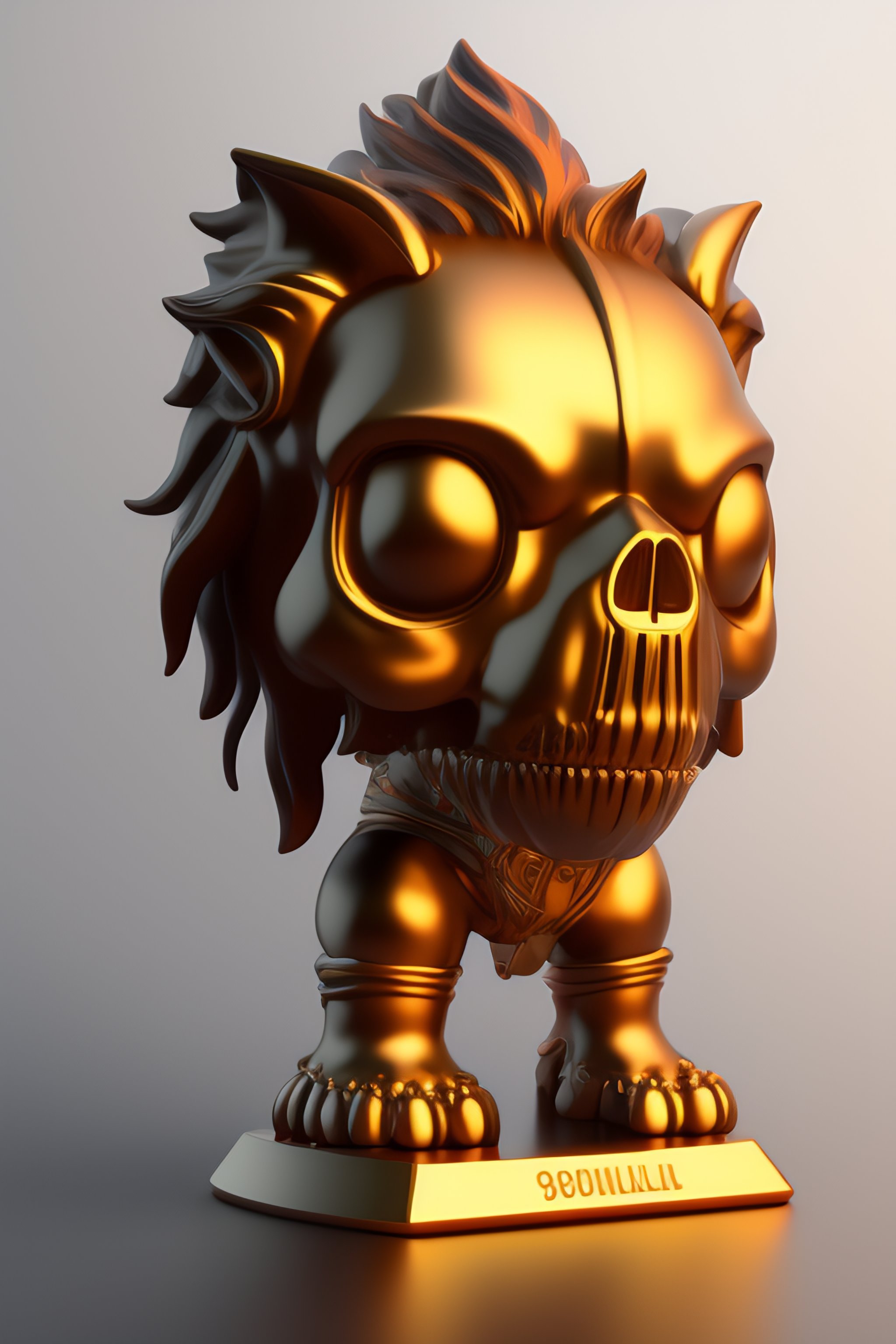 Lexica - Intricate portrait of 3d render of funko pop of skull lion, 8k ...