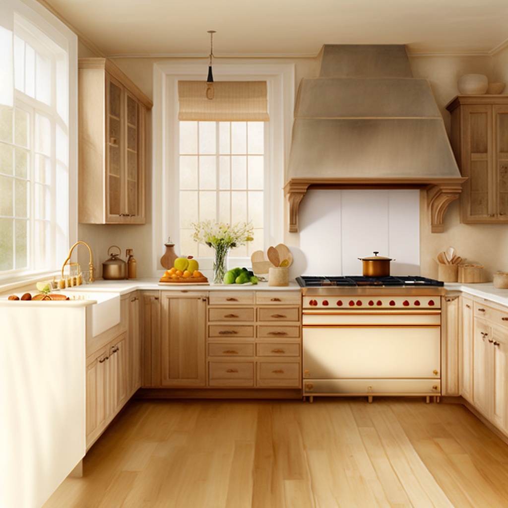 Lexica - Neutral tones, Rustic kitchen very plain just a wall and floor ...