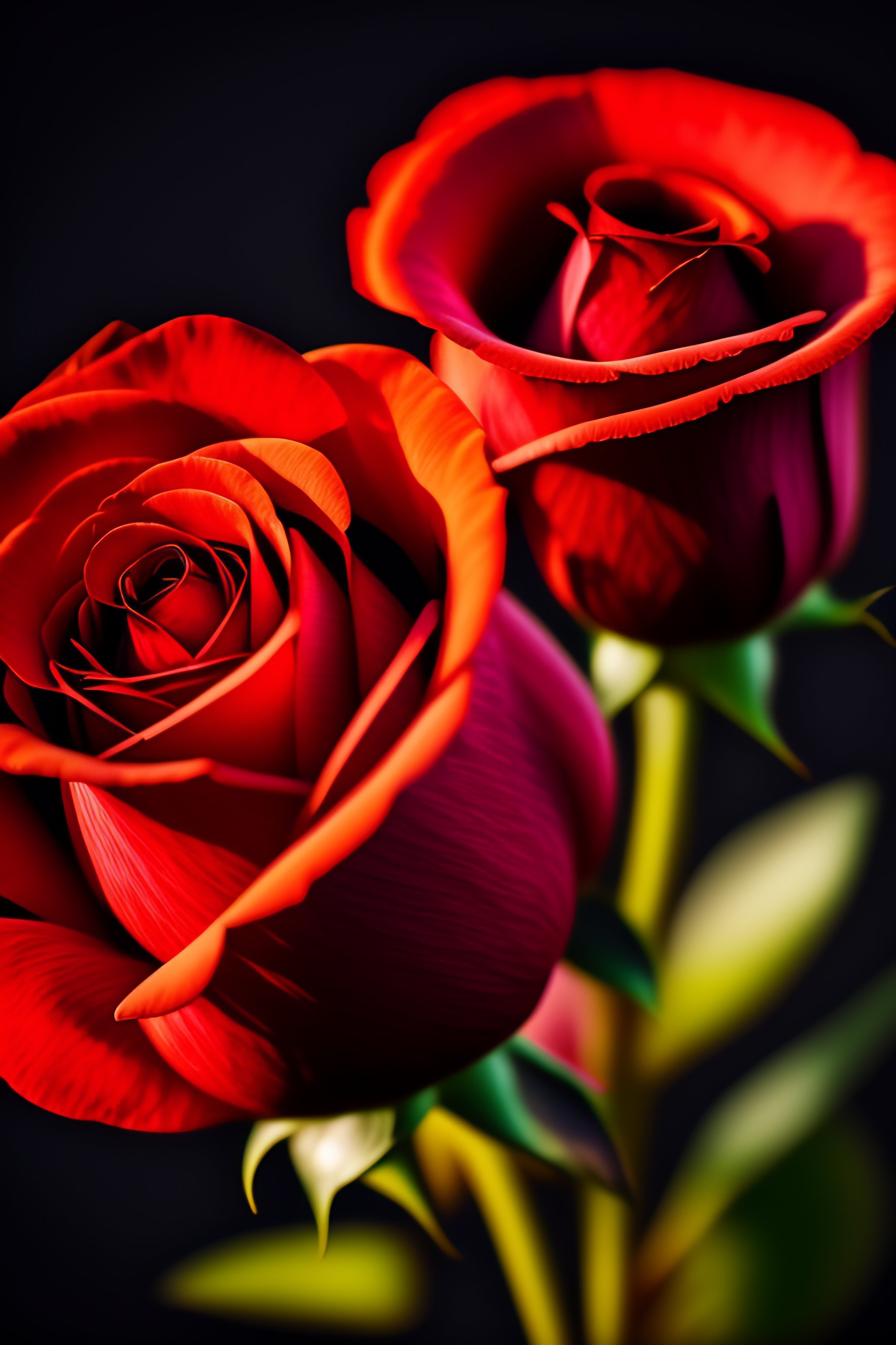 Lexica - One red rose,full screen, 4k,hd