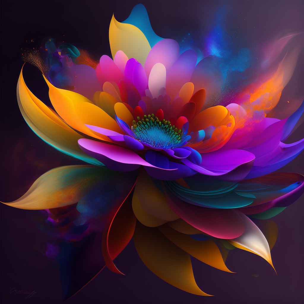 Lexica - Emergent, rythmic, flowers moving, vibrant color, dynamic movement