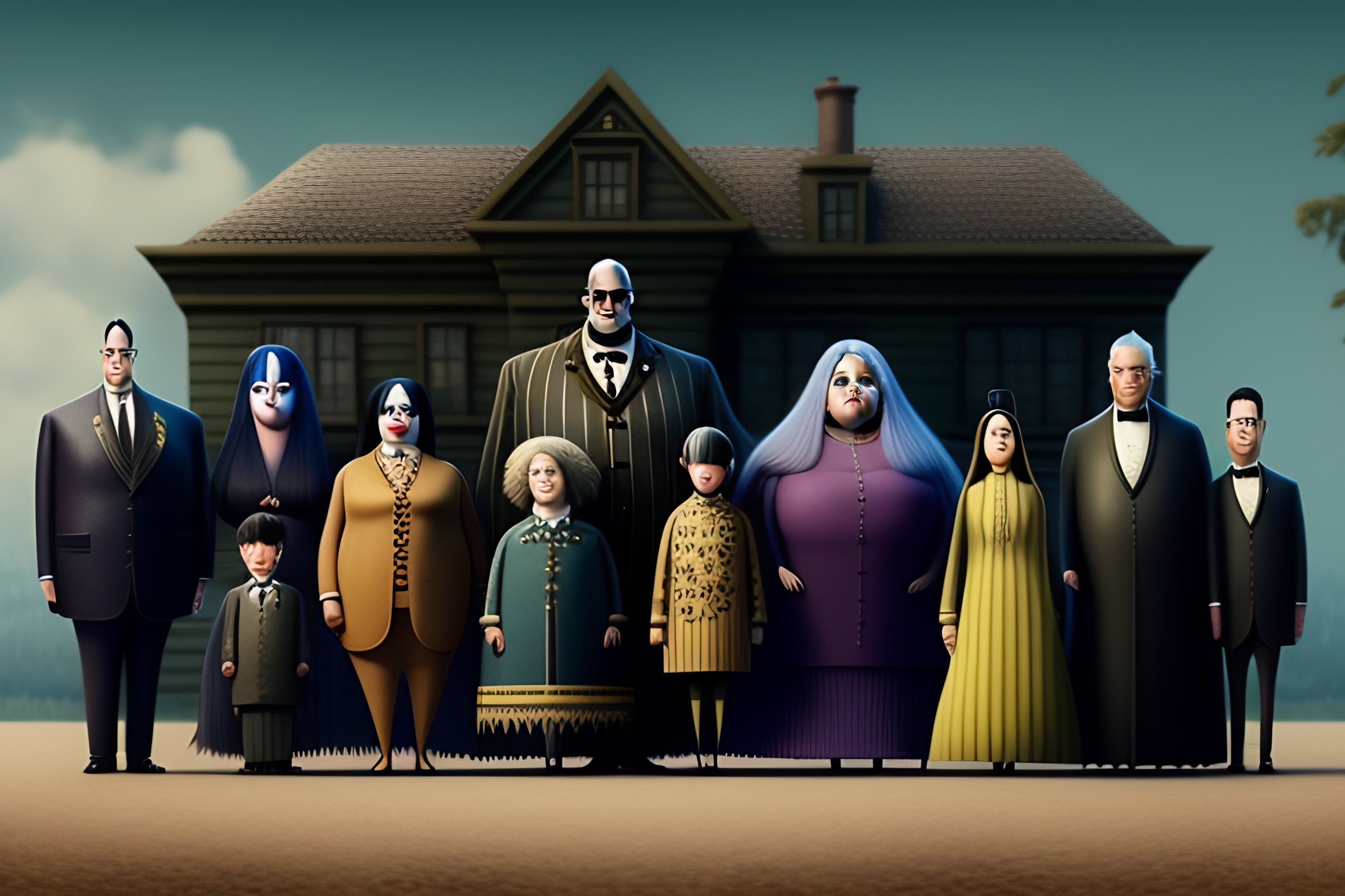 Lexica - Addams family directed by wes anderson