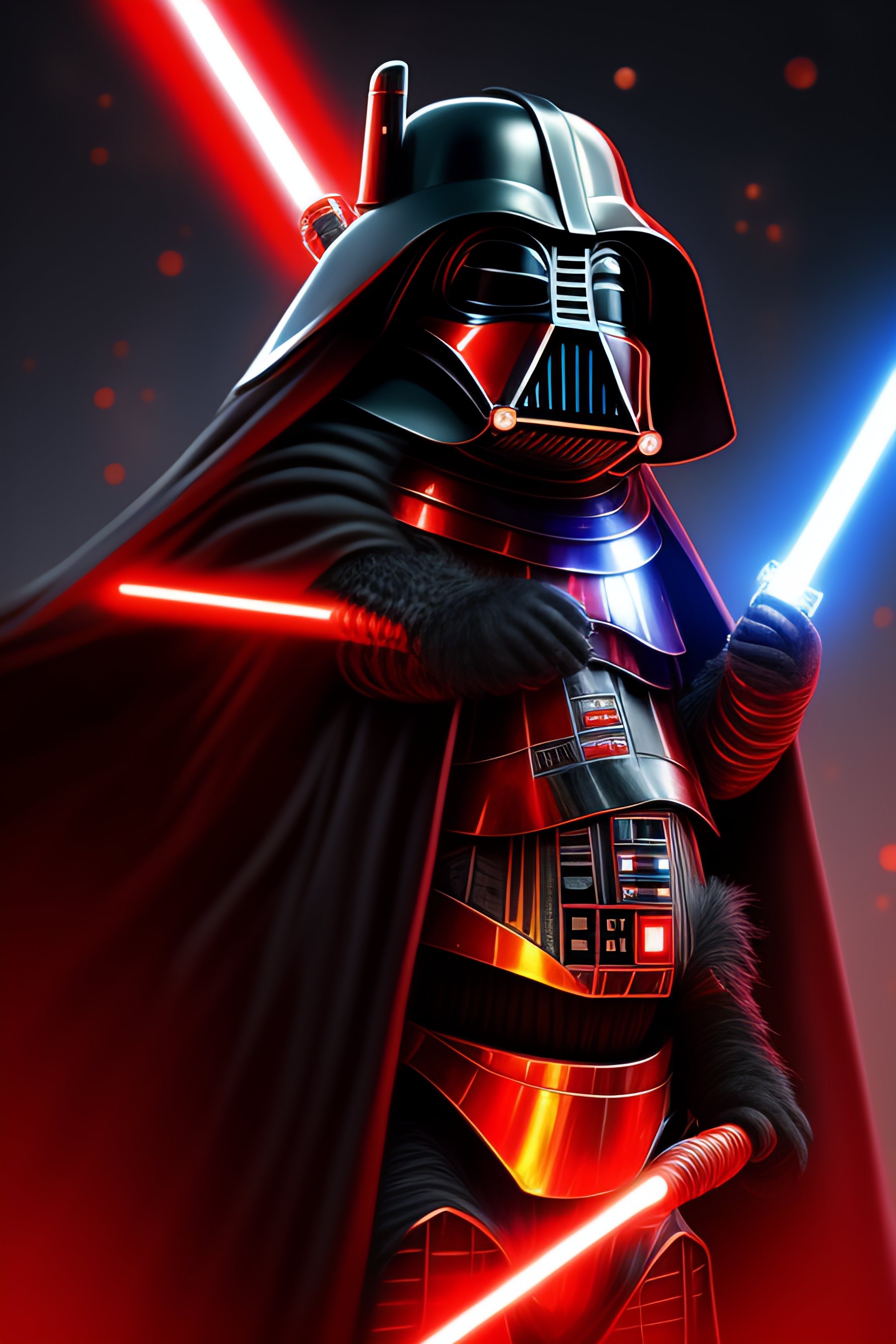 Lexica - Star Wars scene artificial intelligence a tricolored guinea ...