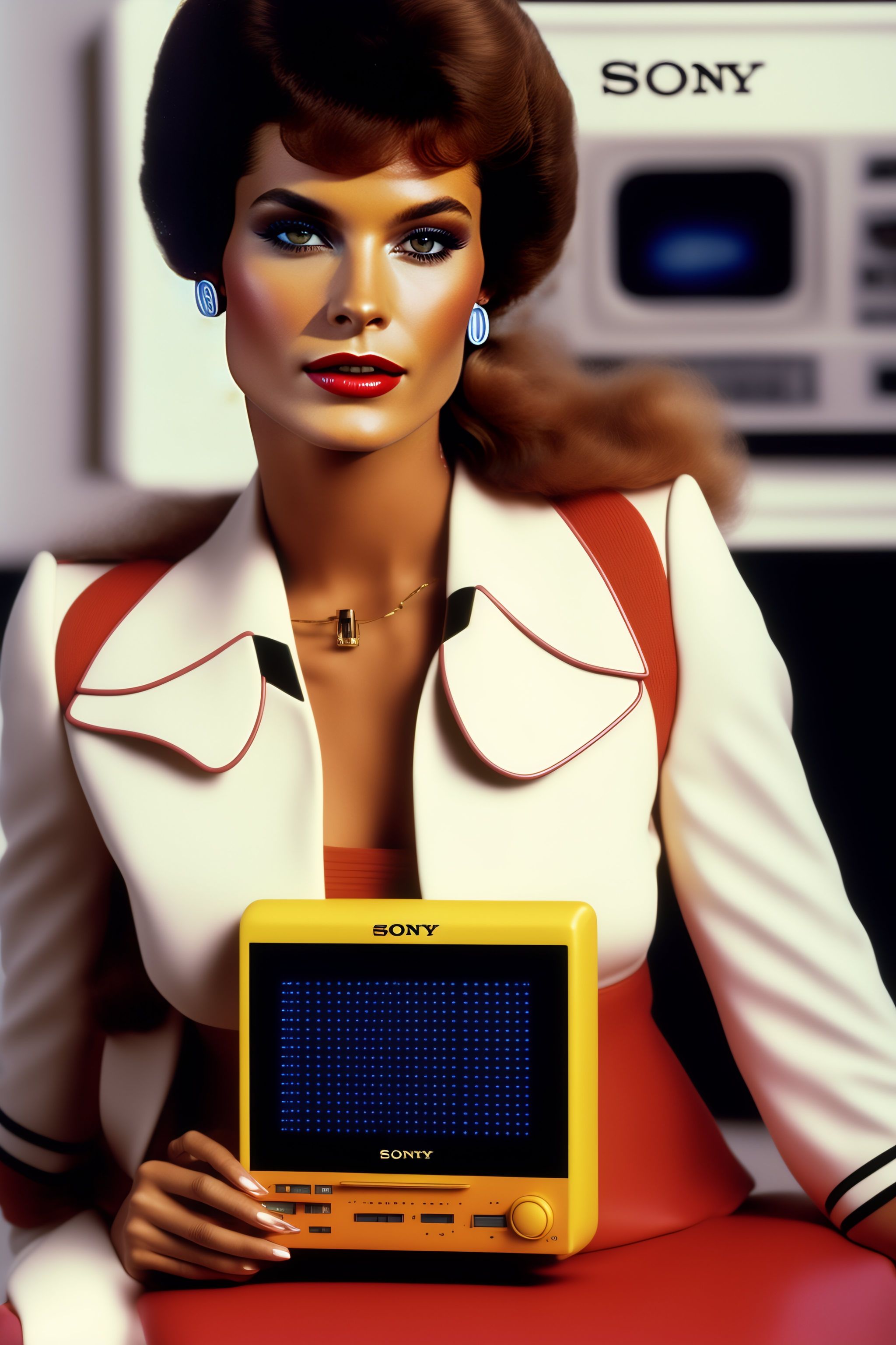 Lexica - 1980s product catalog photograph for a stylish wearable ...