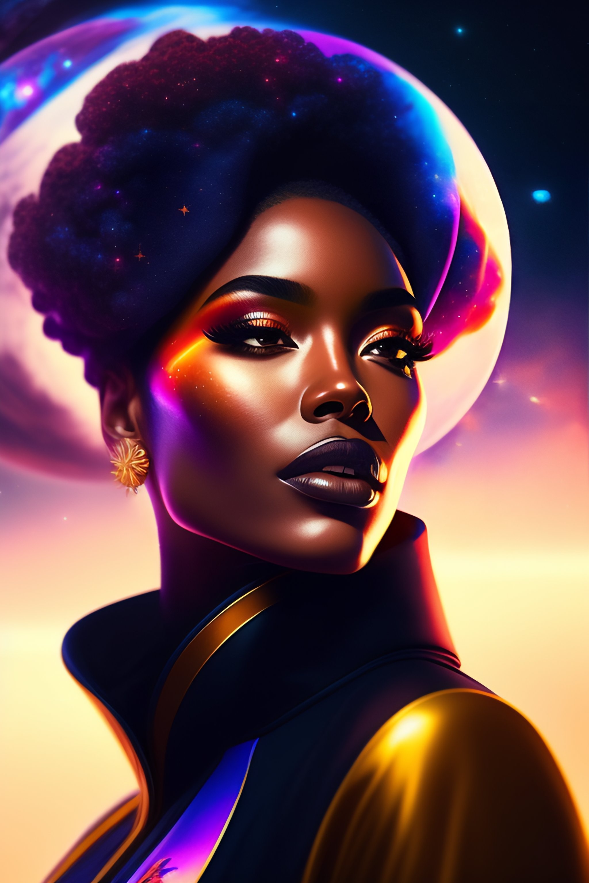 Lexica - A beautiful cosmic matte painting of buzgariu oviviu smoking ...