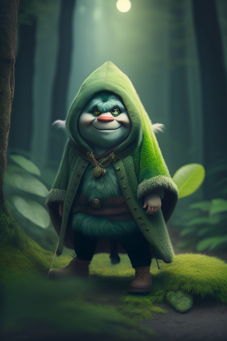 Lexica - A full body photograph of a smiling happy troll, facing camera ...