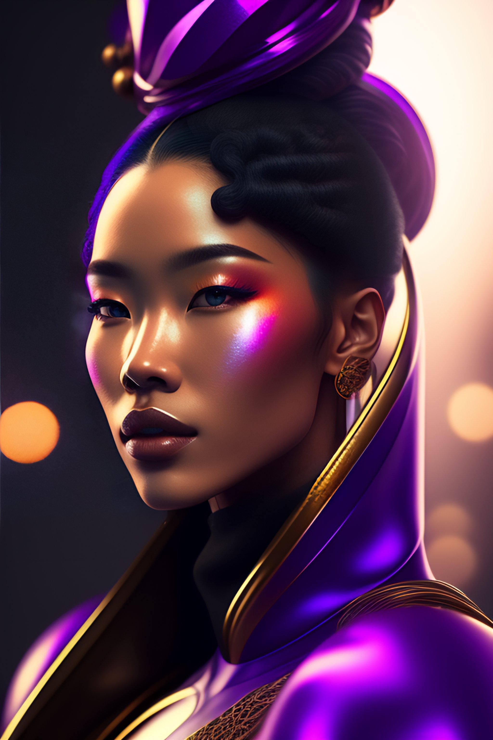 Lexica - Beautiful portrait of friendly attractive alien cyborg, style ...