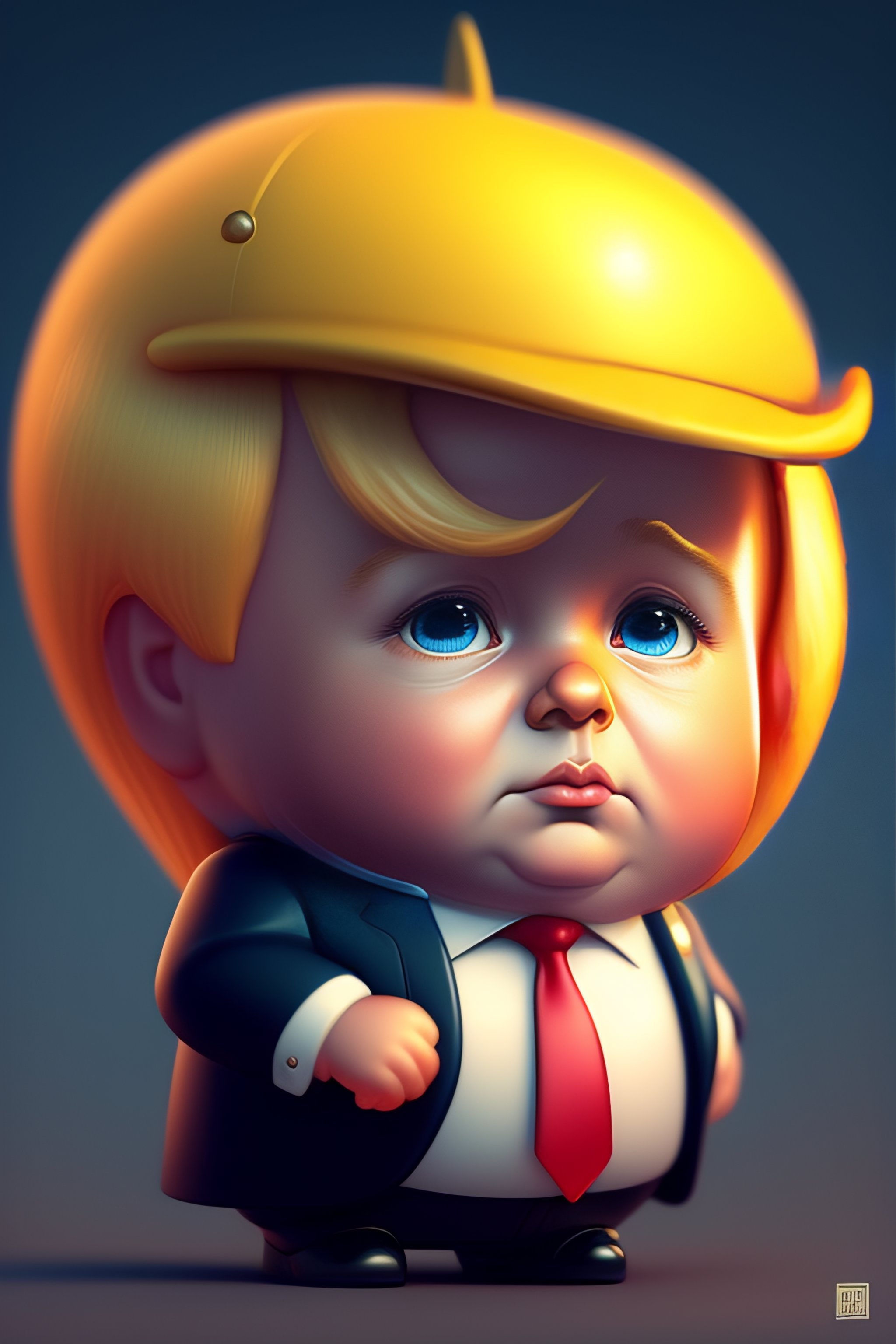 Lexica - Cute and adorable cartoon, donald trump, fantasy, dreamlike ...