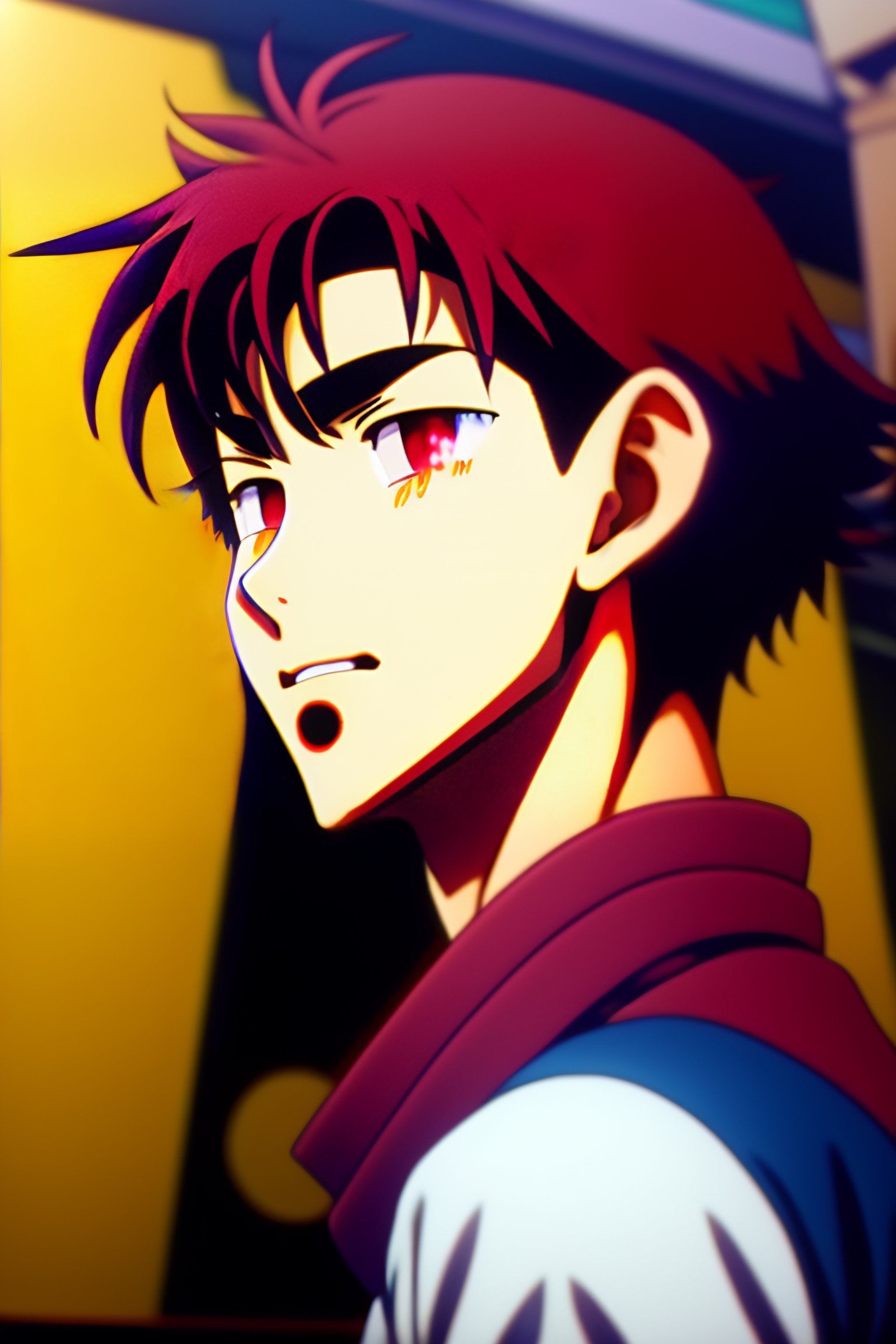 Lexica - 90's anime vintage anime screenshot of a man crying, face ...
