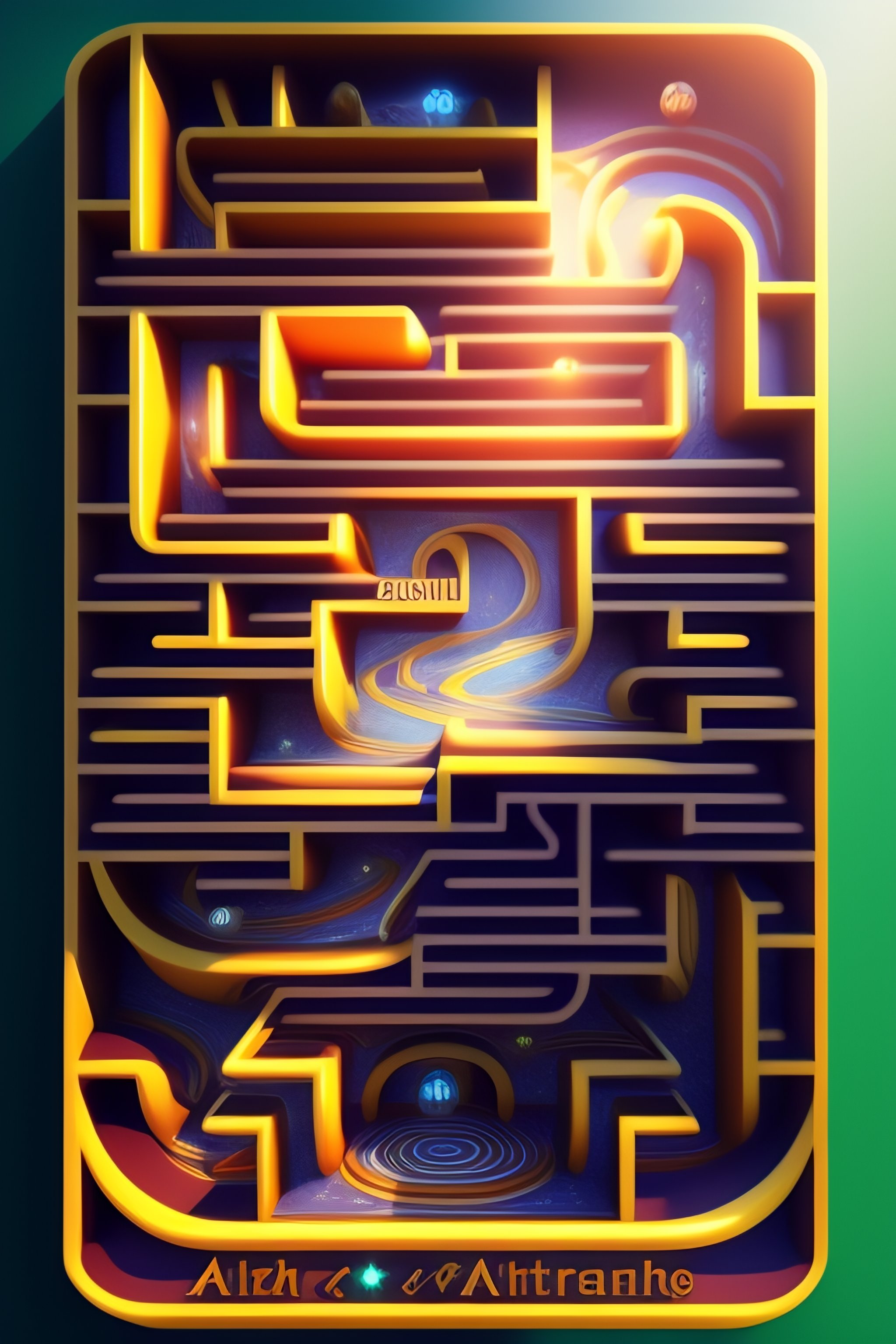 Lexica - An infinity maze map, 8k resolution, 4k, HD, back side, hyper ...