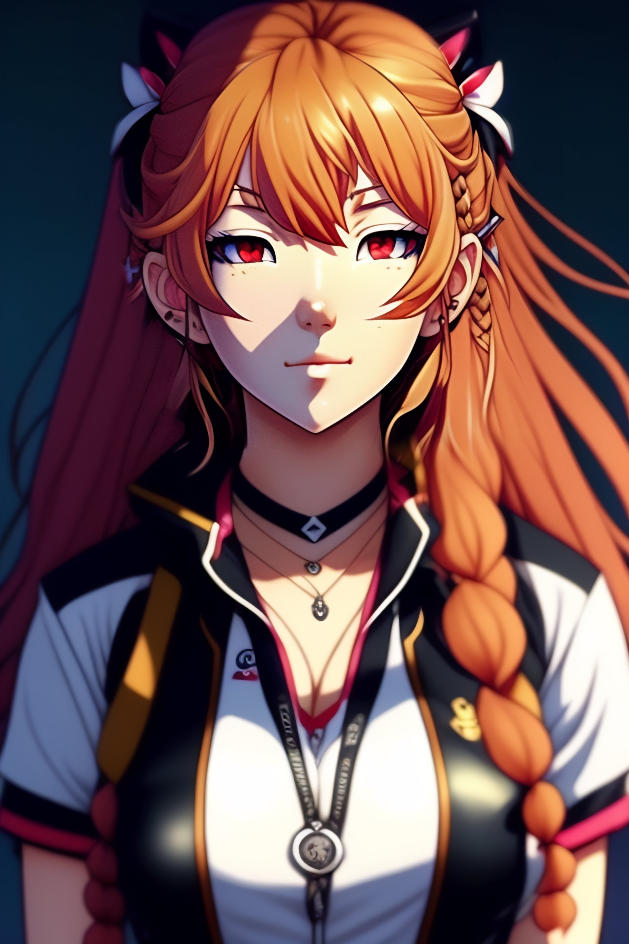 Lexica - Junko enoshima with her hair down, danganronpa character