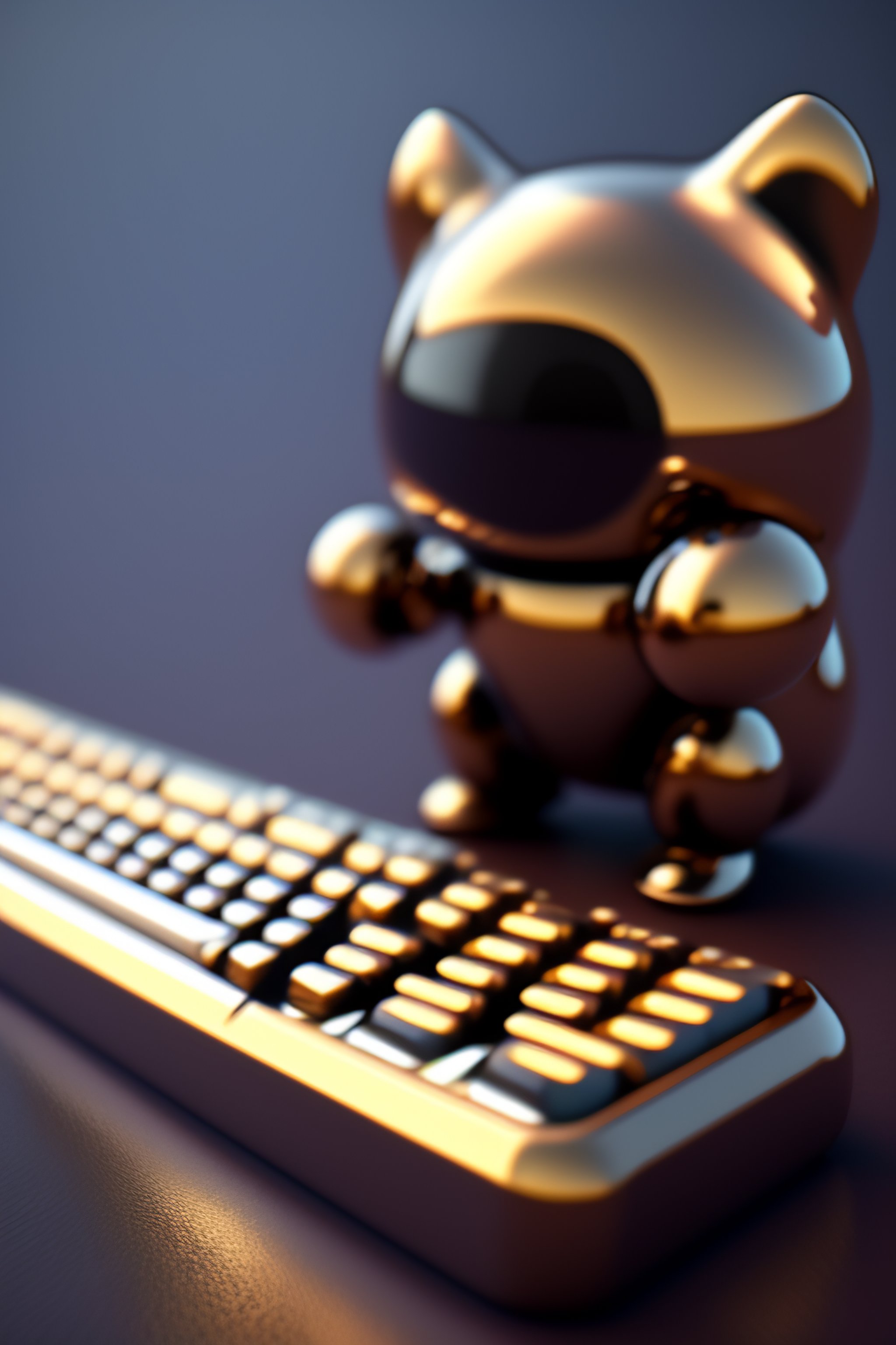 Lexica - A beautiful 3D image of an anthropomorphic keyboard, Cal-Arts ...