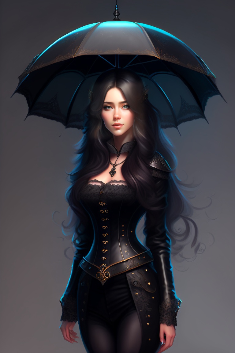 Lexica - Beautiful character design, gothic girl with black and white ...