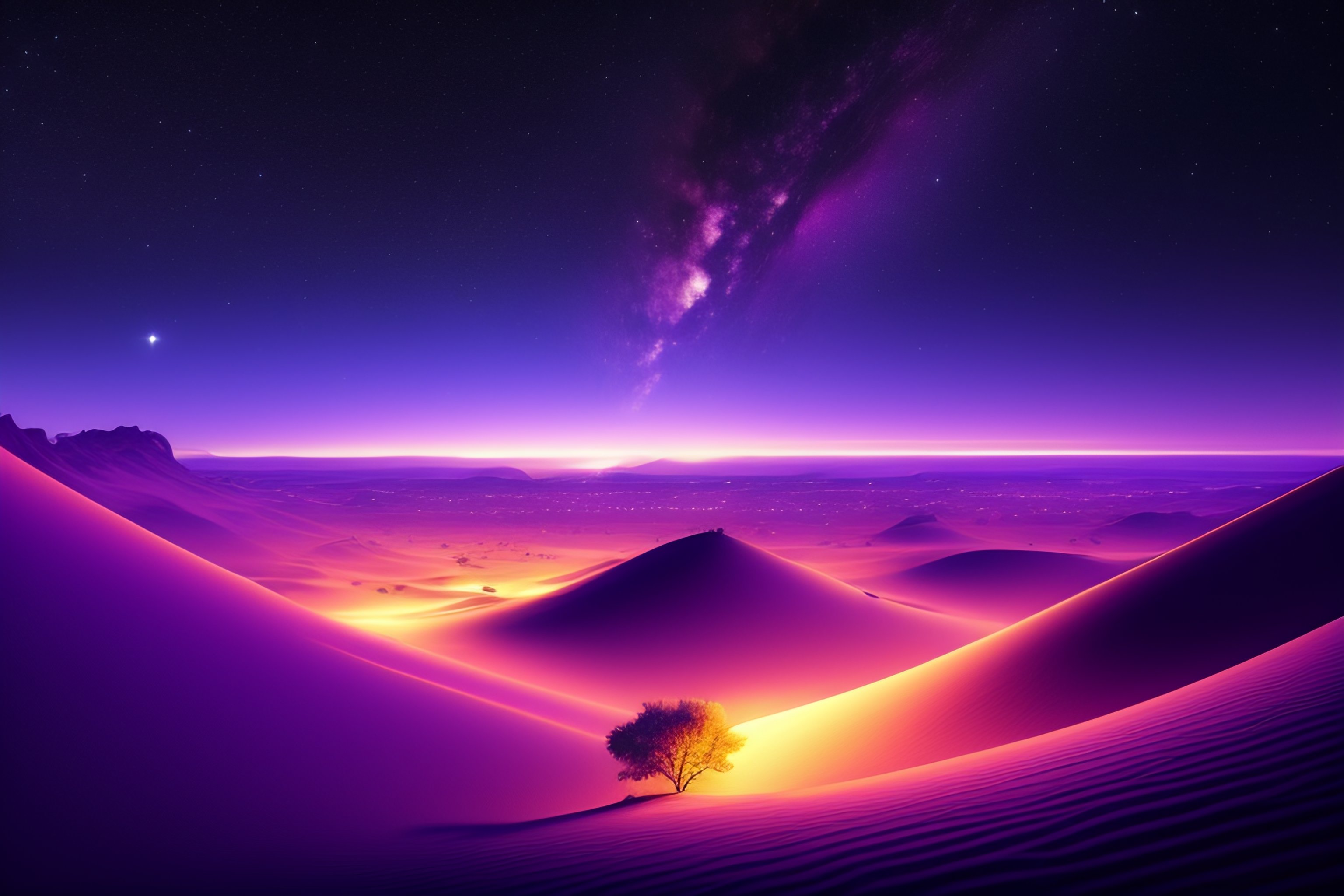 Lexica - Beutiful purple stary night, concept art, 4 k, light dust ...