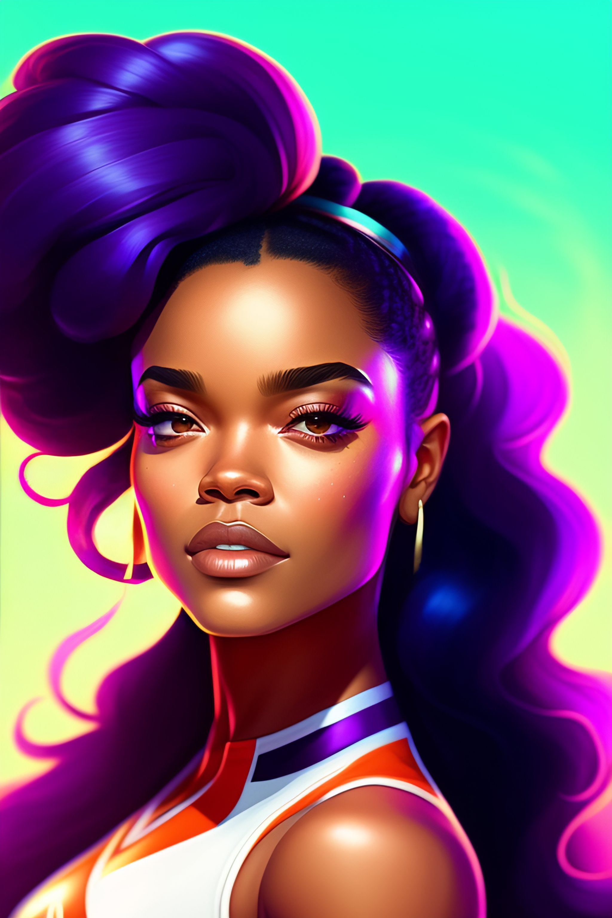 Lexica - A portrait of tessa thompson as a cheerleader, art by lois van ...