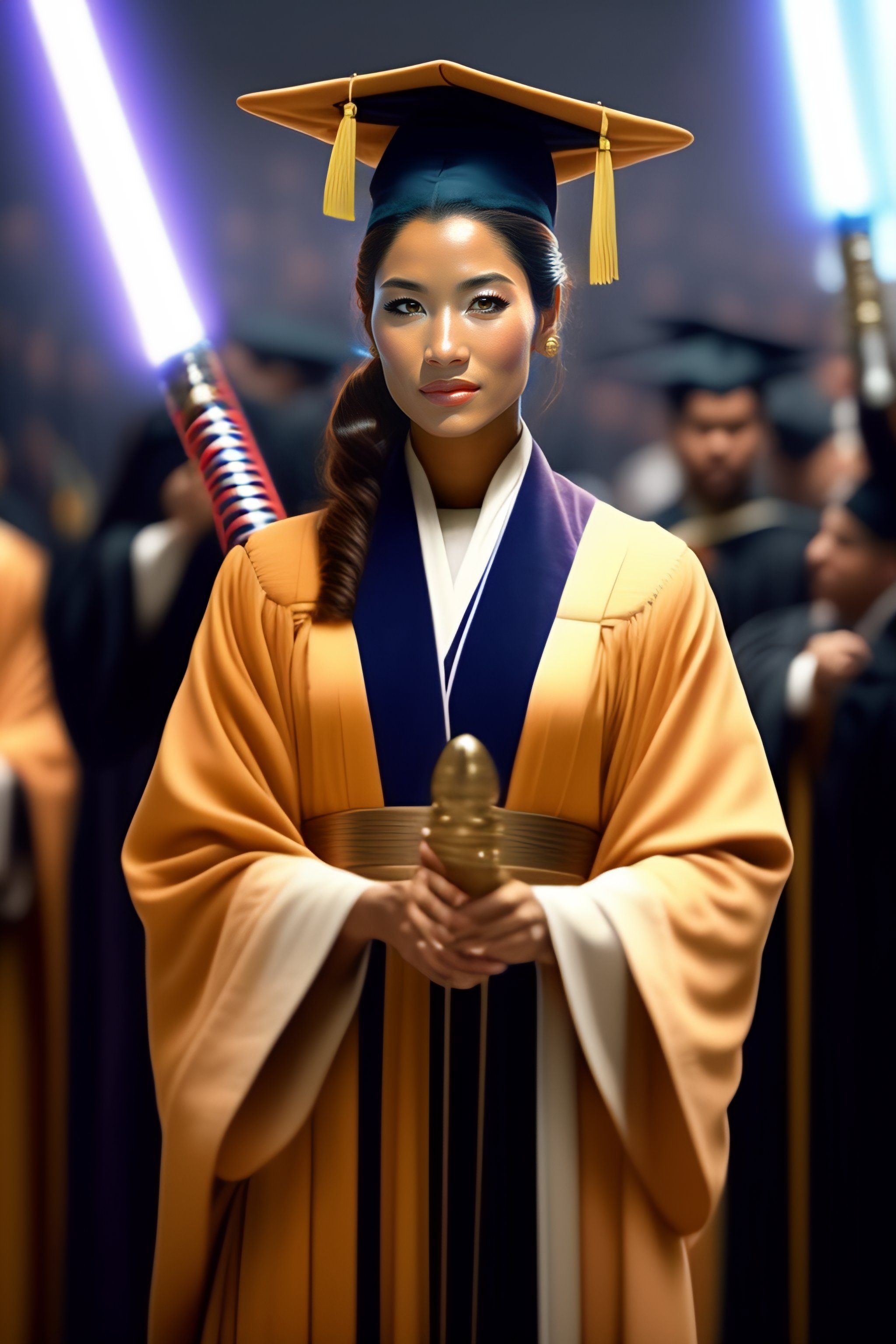 Lexica - A female jedi at her graduation was a sight to behold. Dressed ...