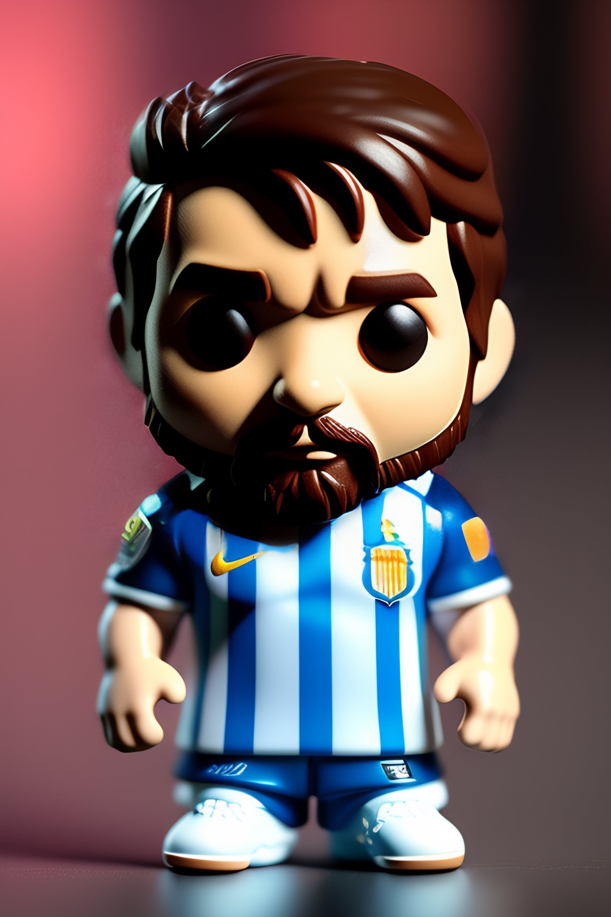 Lexica - Full body 3d render of funko pop Lionel Messi with argentina ...