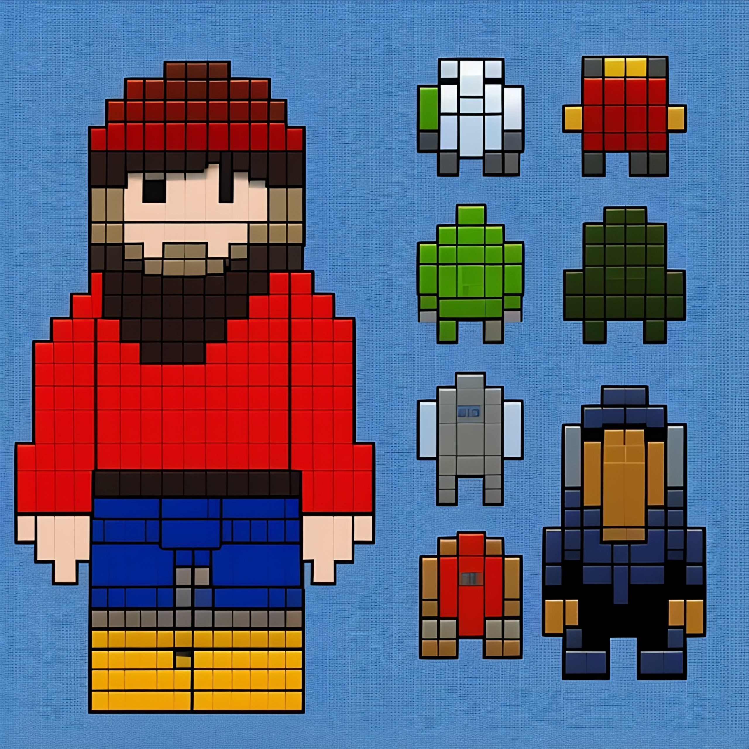 Lexica - Pixel art sprite sheet for video game of monsters using the ...