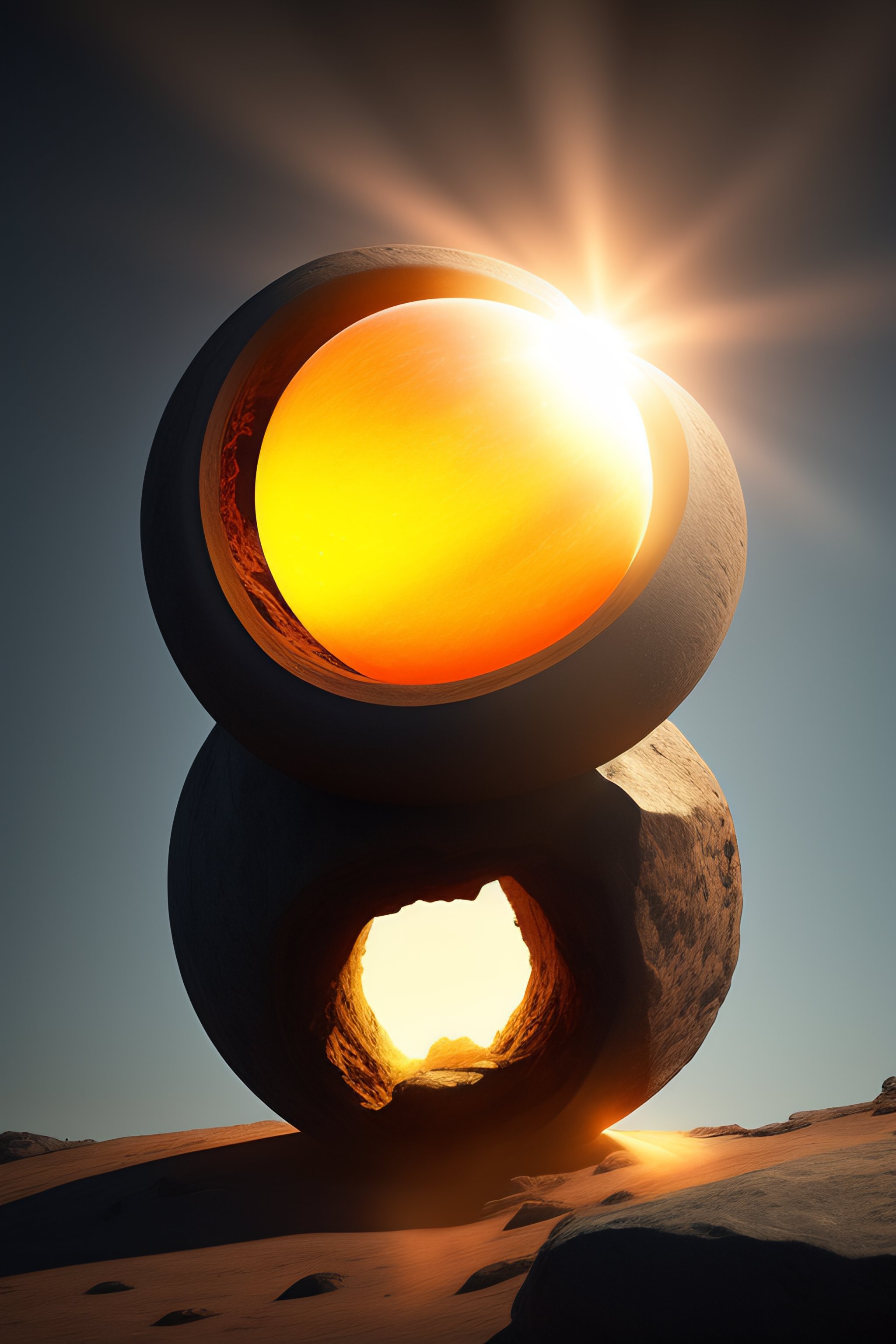 Lexica - A stone claw holding a sphere of bright light