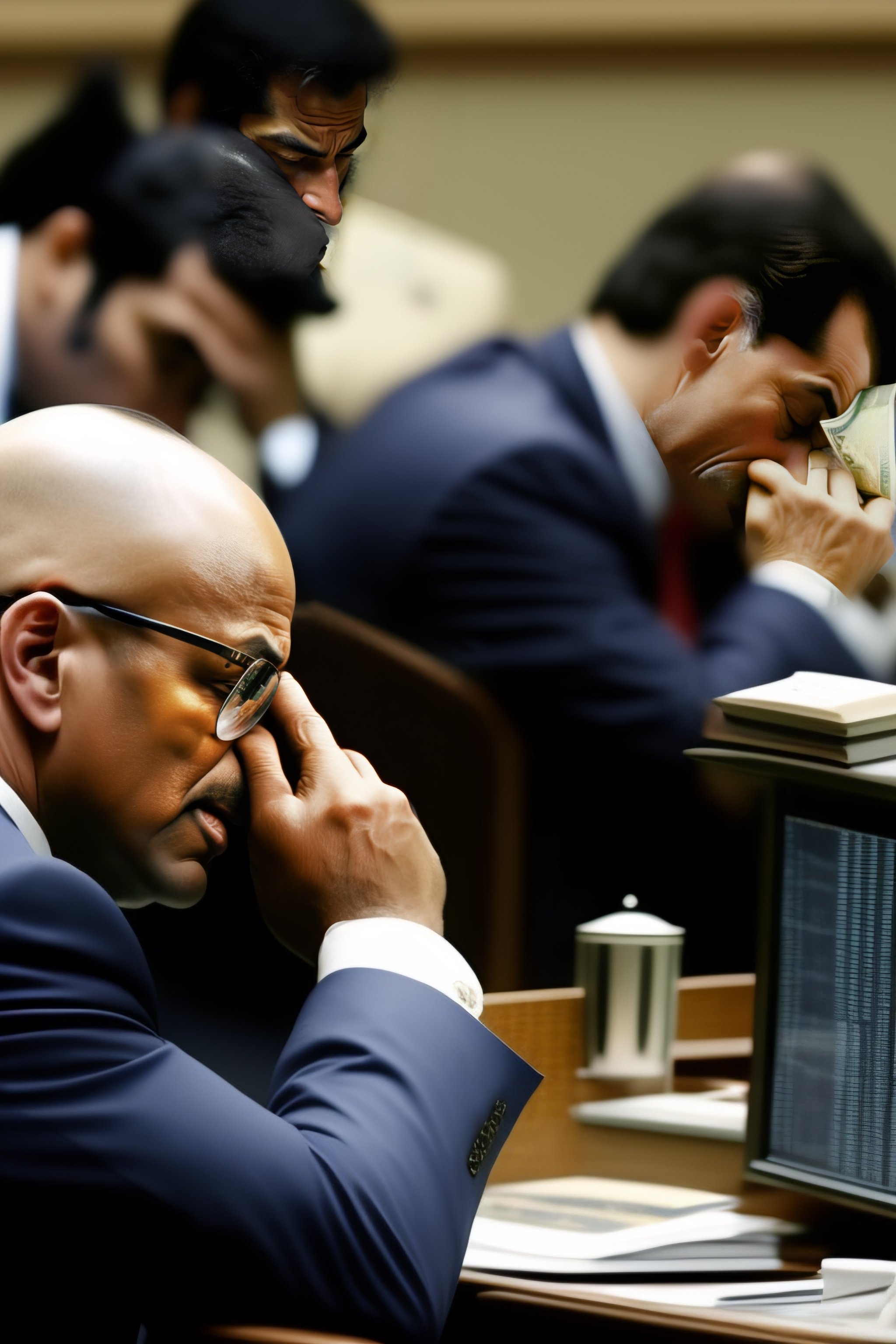 Lexica - Crying Stock traders loosing money,Markets crashing,vintage ...