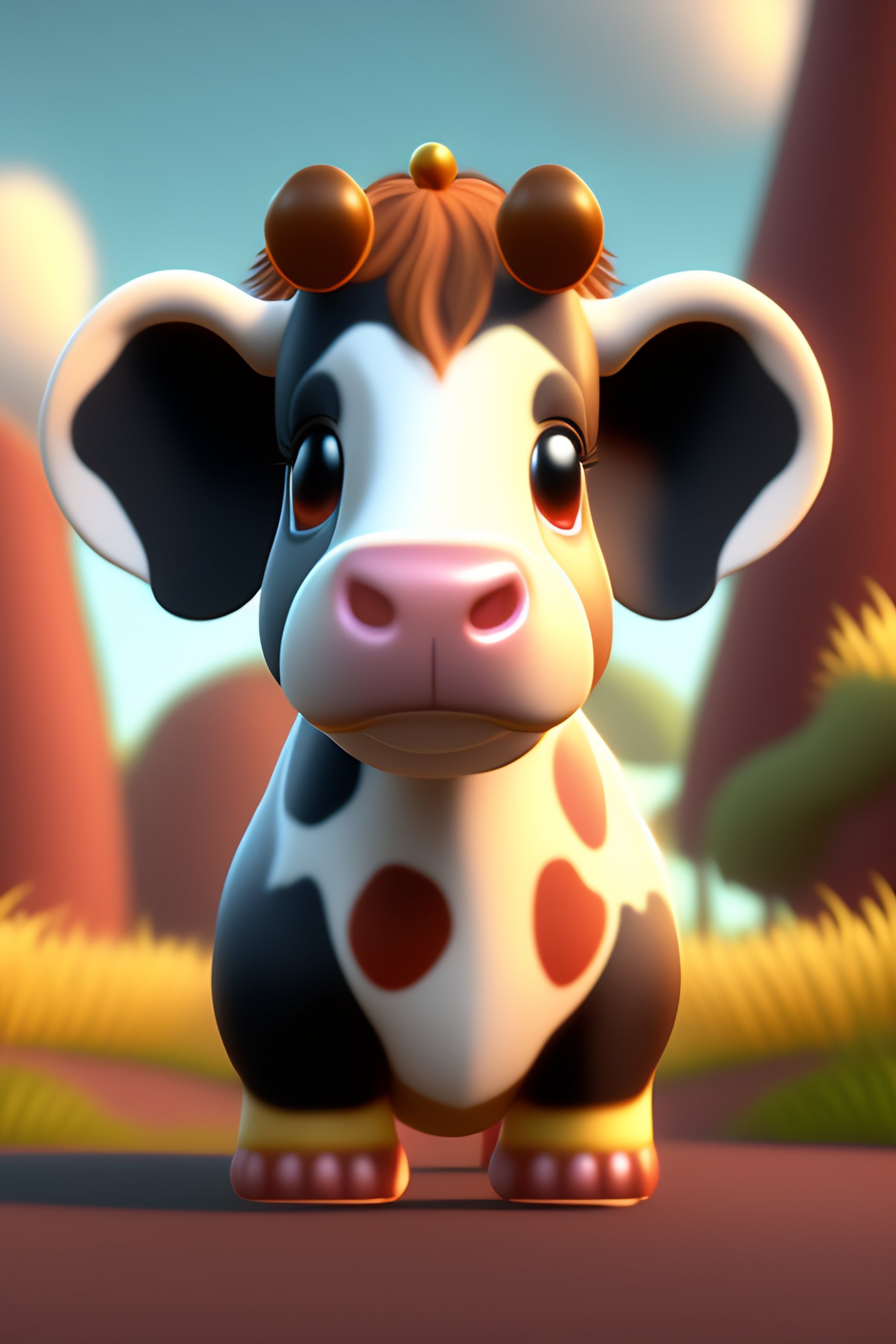 Lexica - Happy cute cow cartoon character in old Disney style in 2d ...