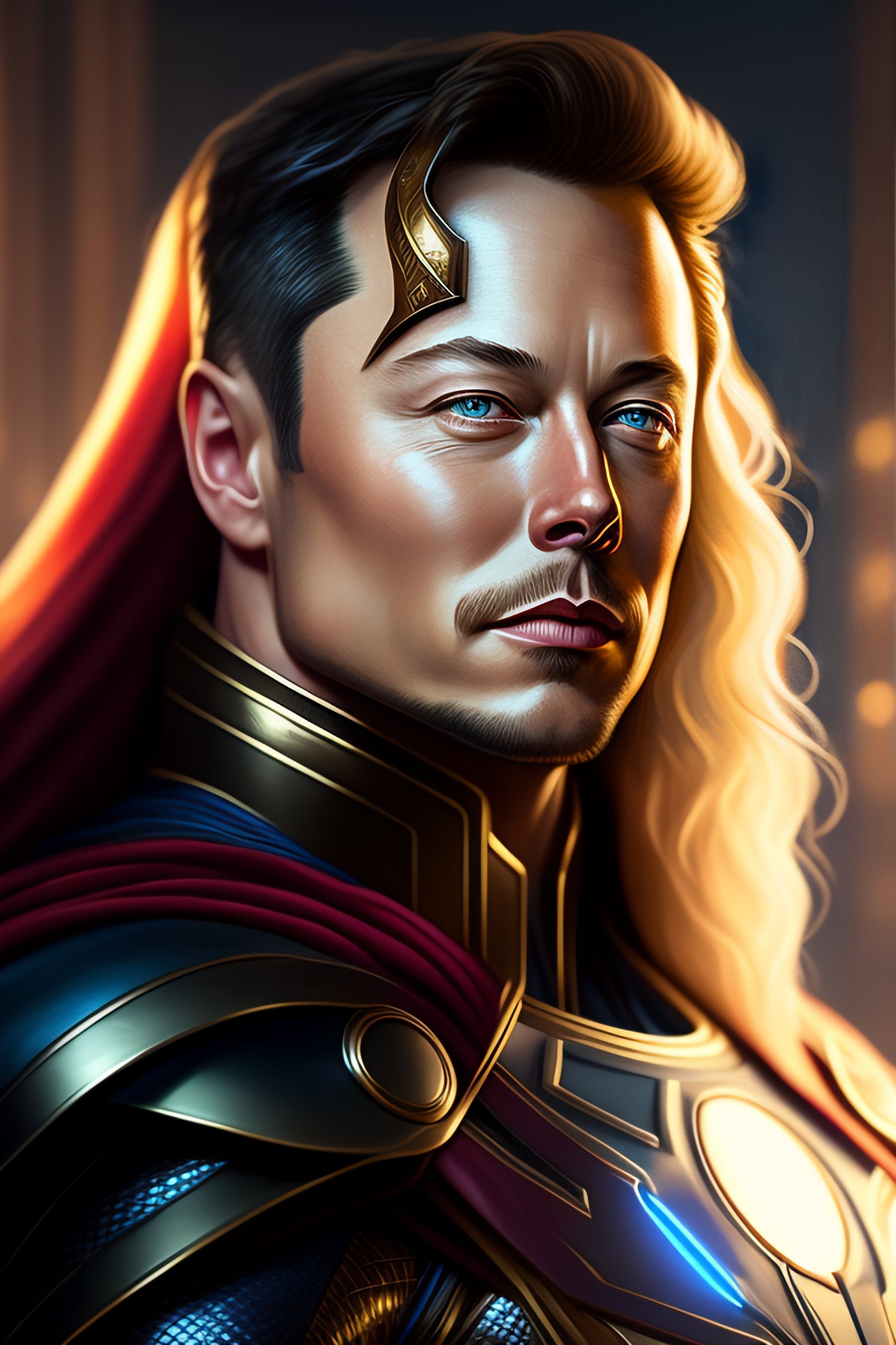 Lexica - Elon musk as thor, coin bitcoin, realistic portrait ...