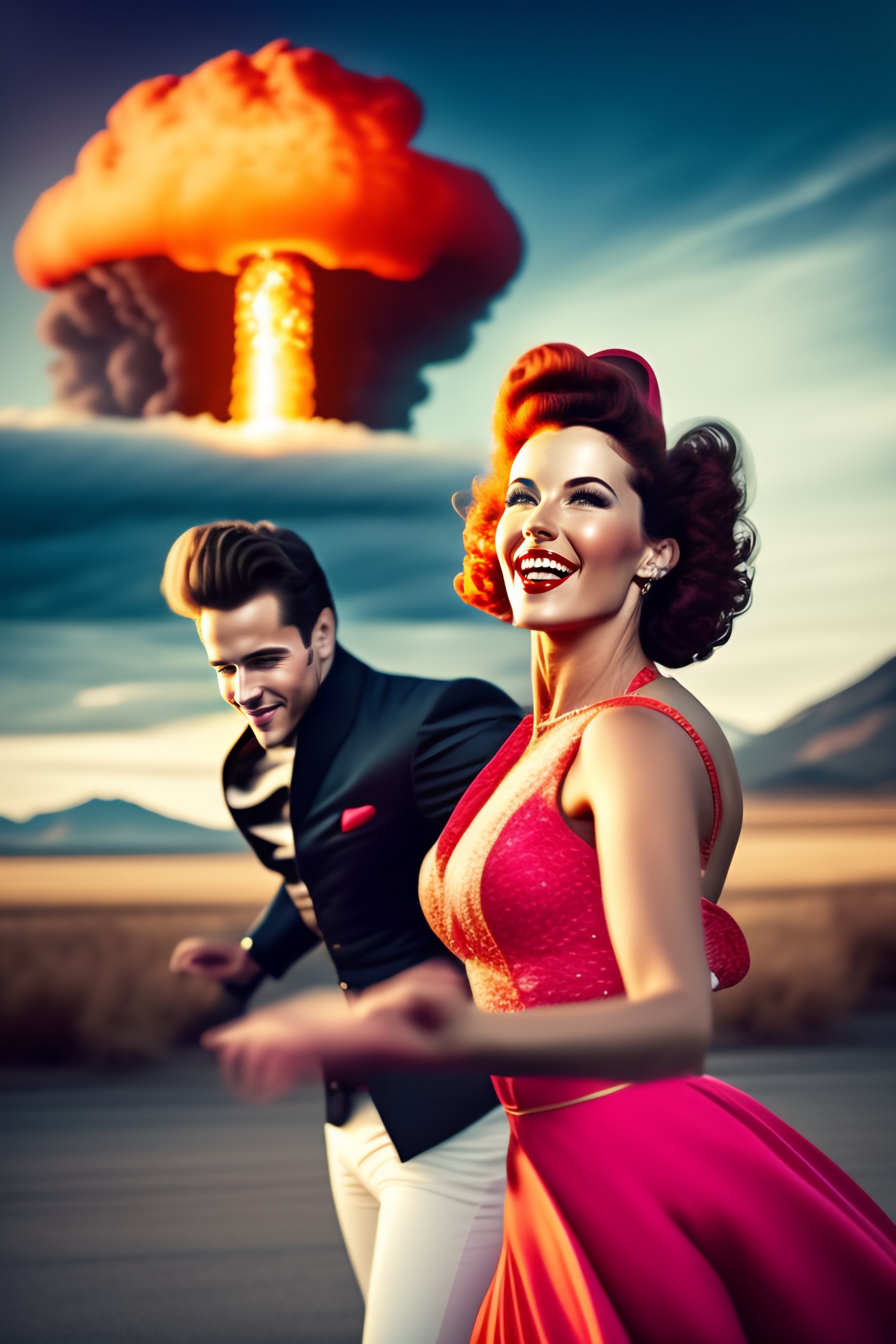 Lexica - Young rocker couple from the 50s dancing rock and roll with ...