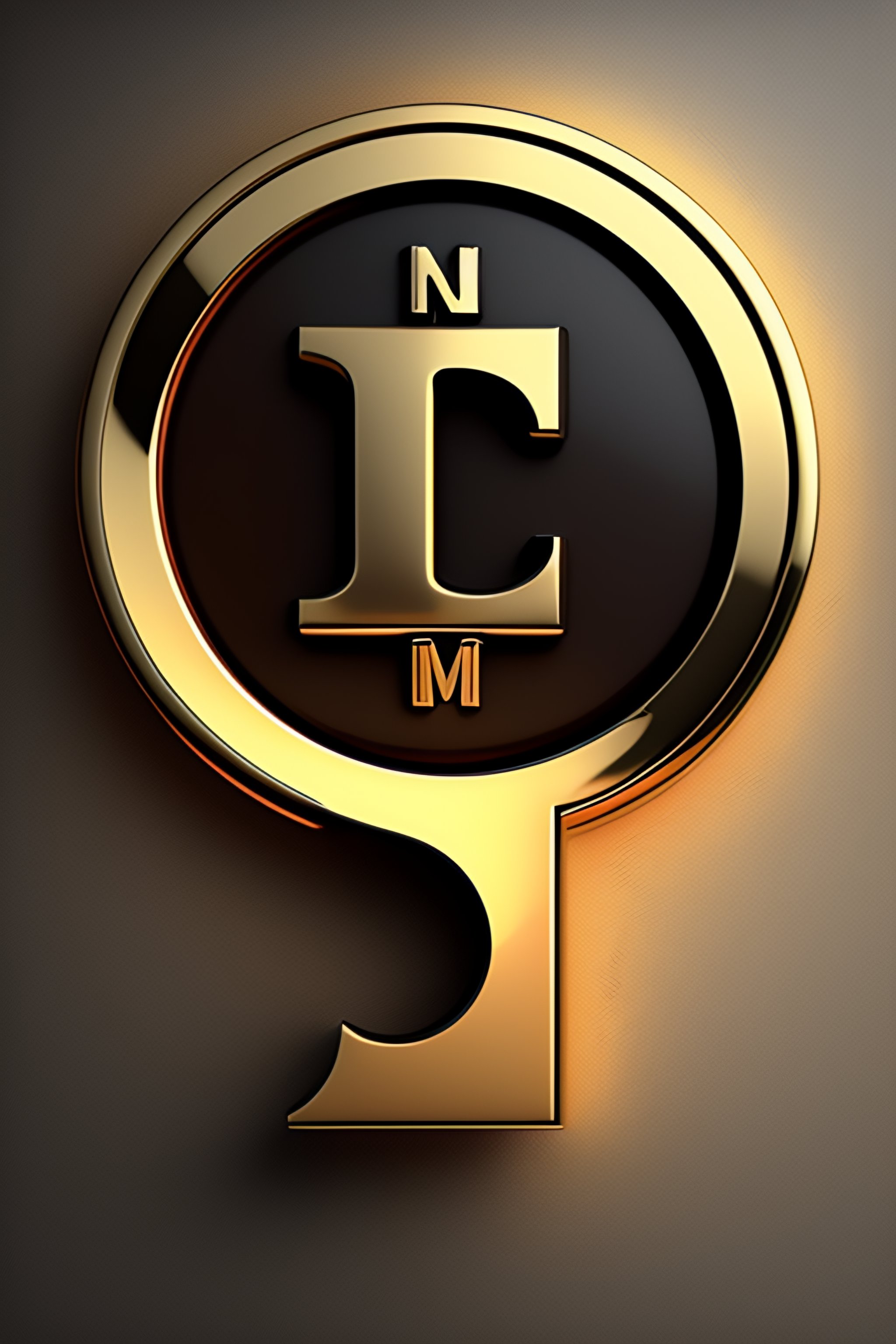 Lexica - Cryptocurrency, round logo, matrix, math, capital letter M