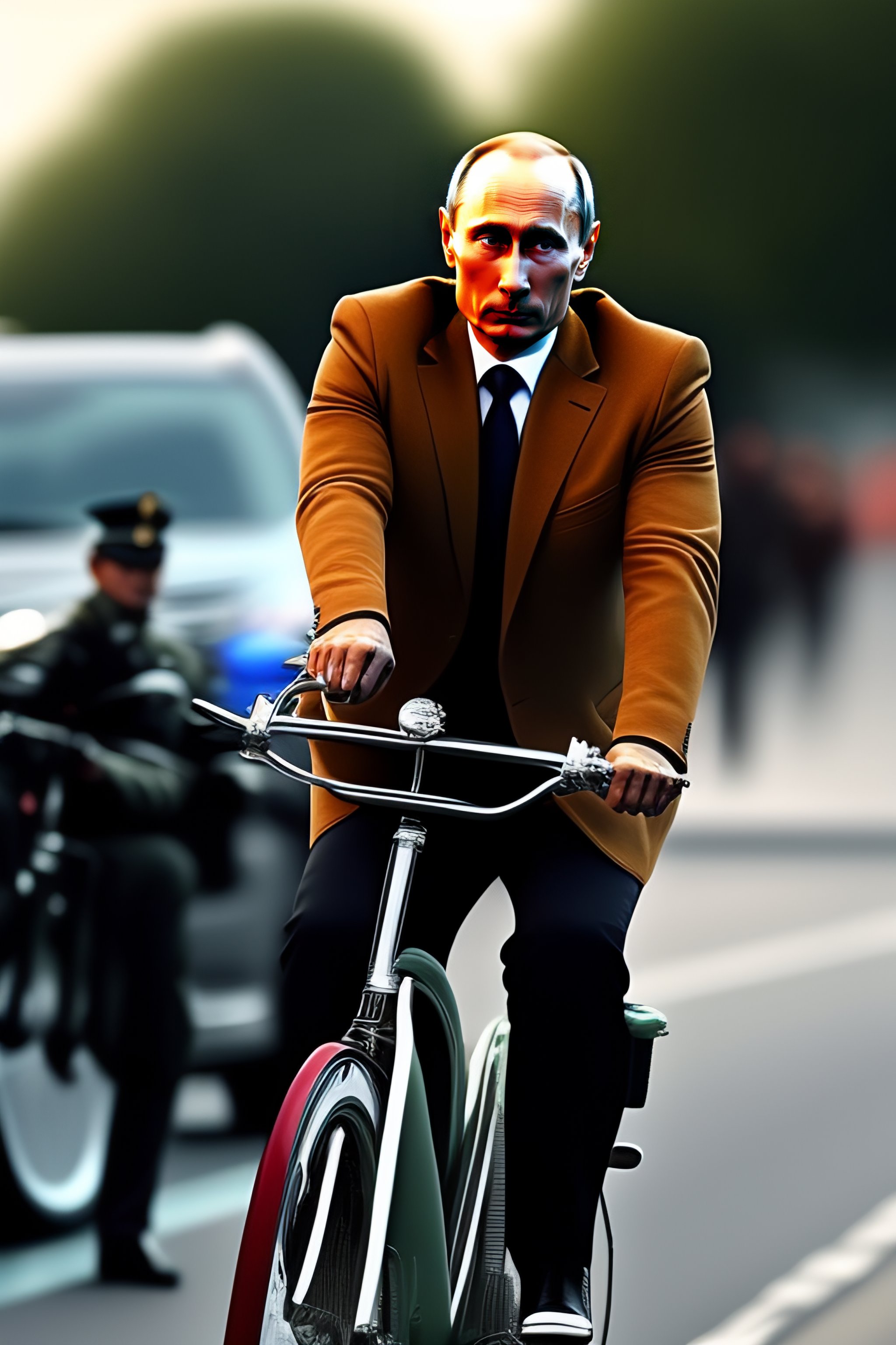 Lexica - Vladimir putin riding bicyclette