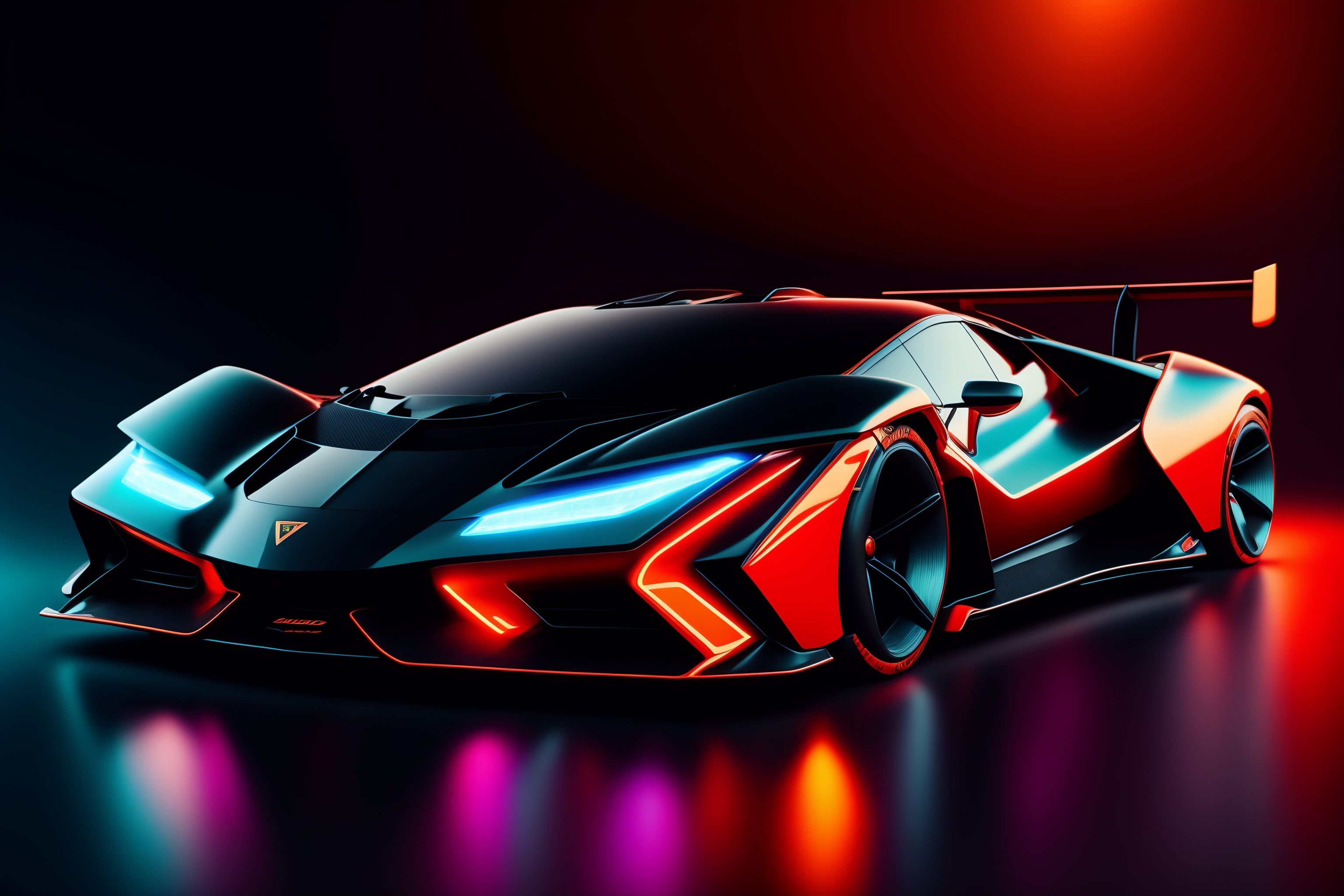 Lexica - Closeup!! isometric macro photo of concept lamborghini ...