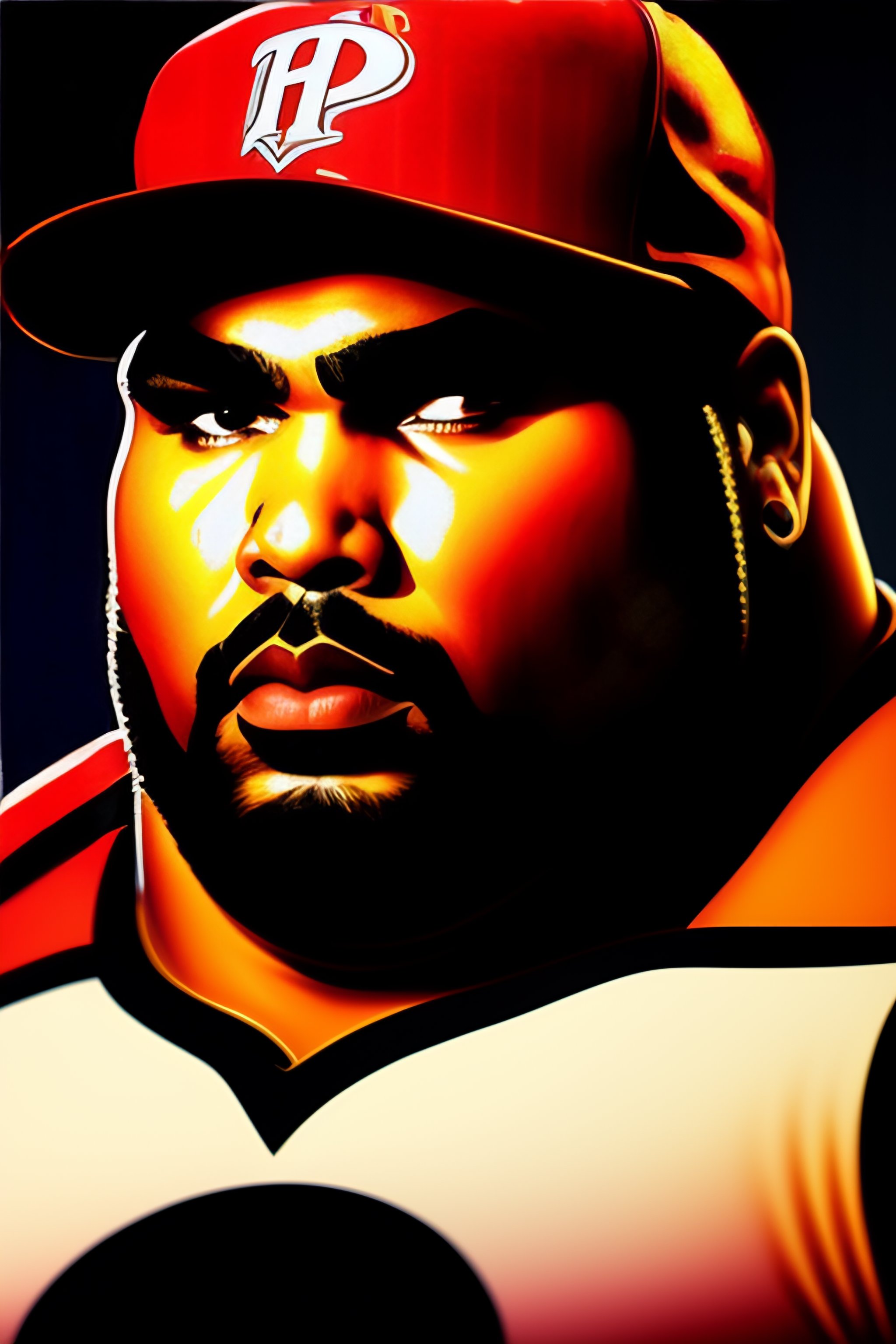 Lexica - Big pun drawn in the style of 90s comic