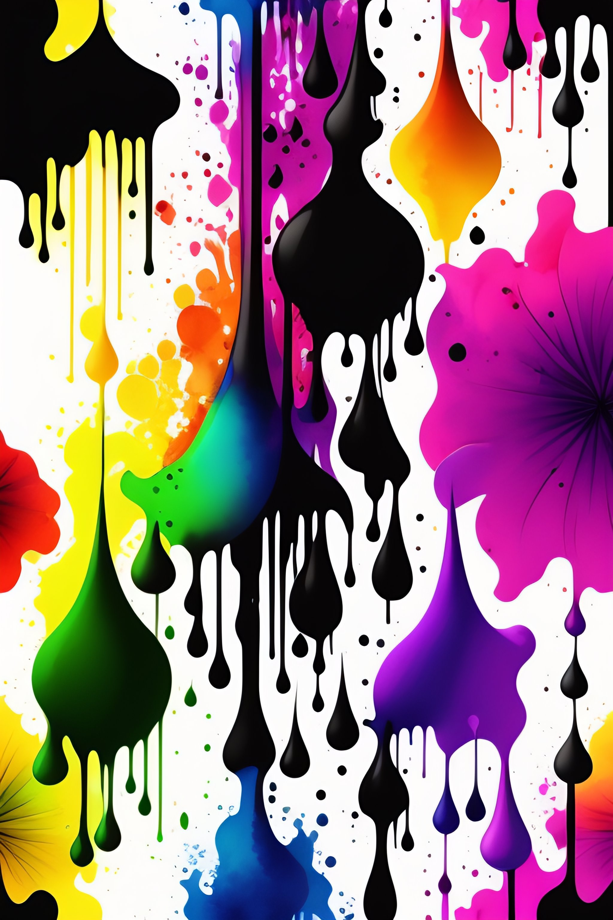 Lexica - Graffiti, dripping paint, spray paint, many colors watercolor ...