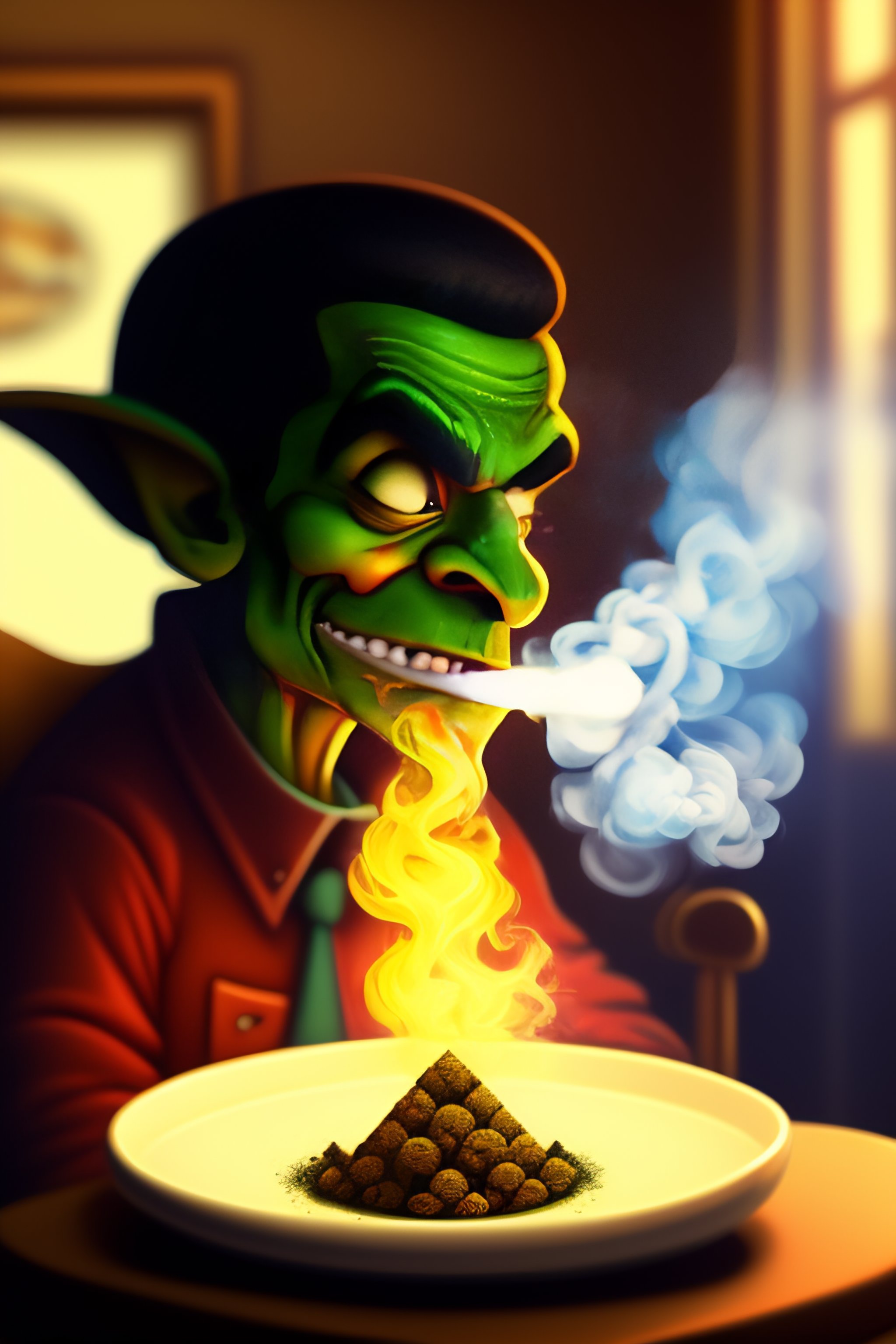 Cartoon Smoking Weed