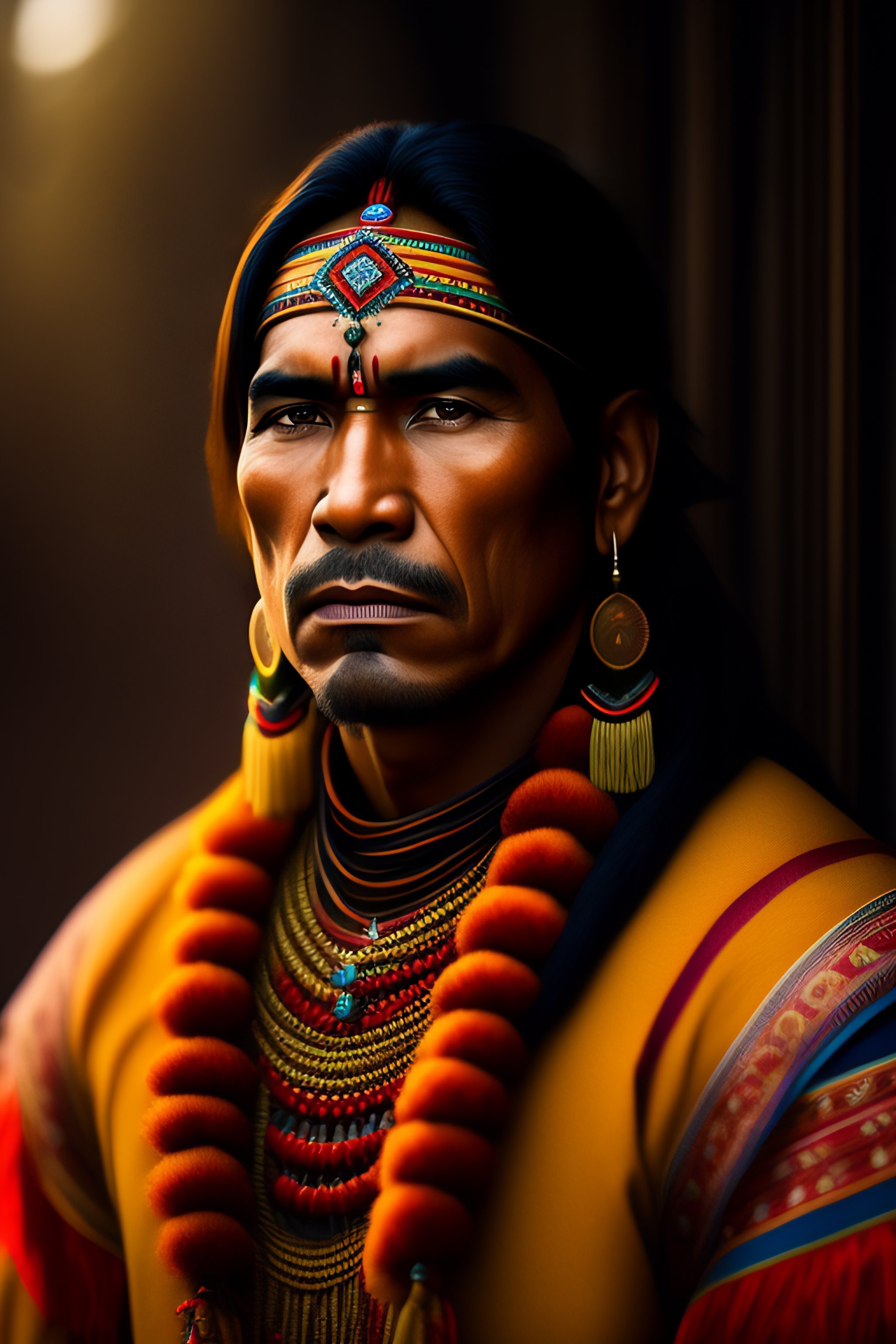 Lexica - A male portrait of an apache indigen like pixar movied