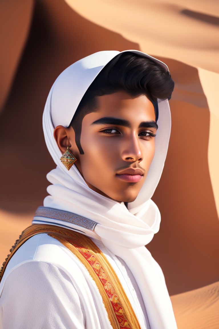 Lexica - A beautiful teenager boy from morroco, model, wearing with ...