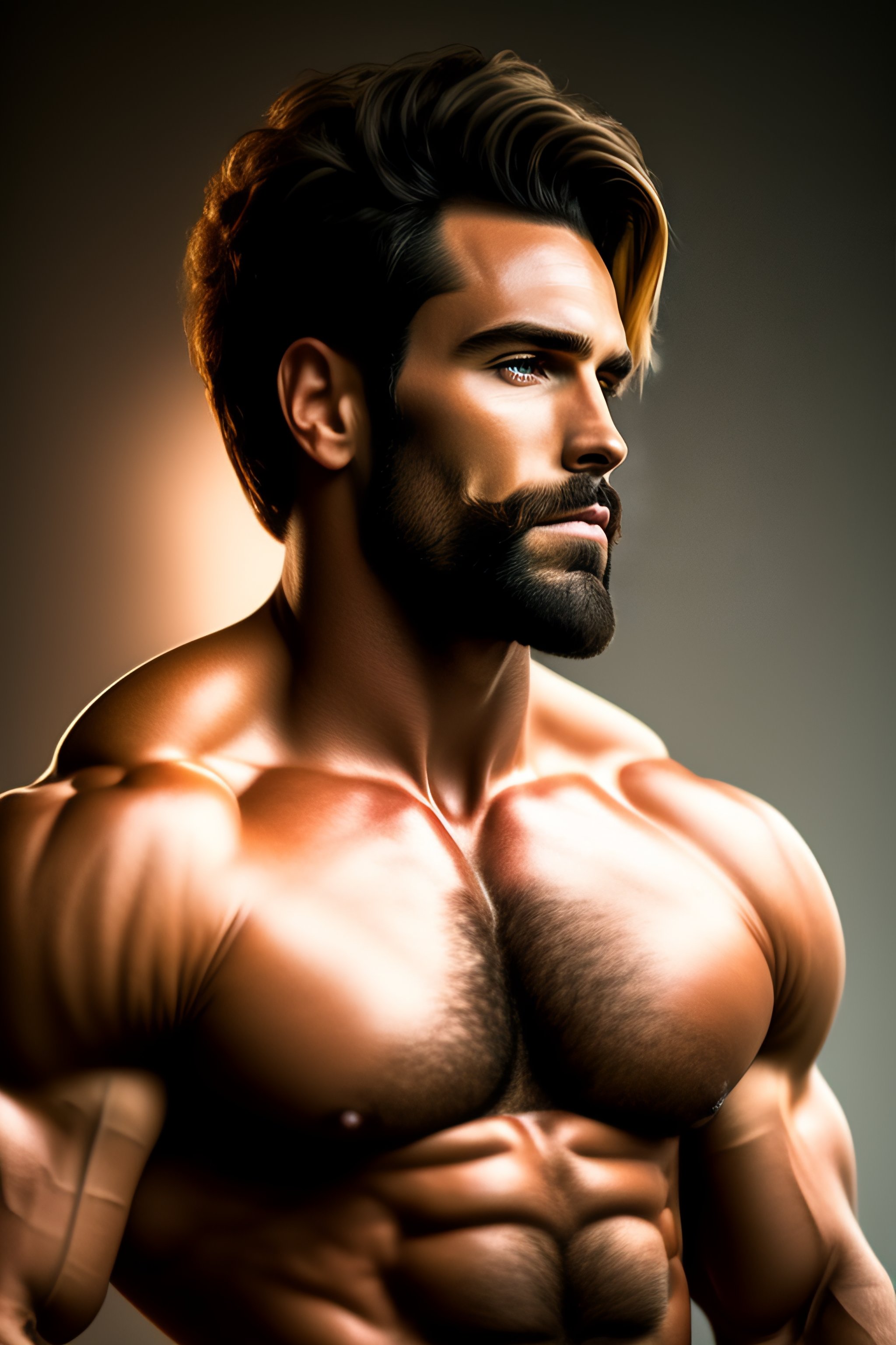 Lexica - Slightly muscular hairy man