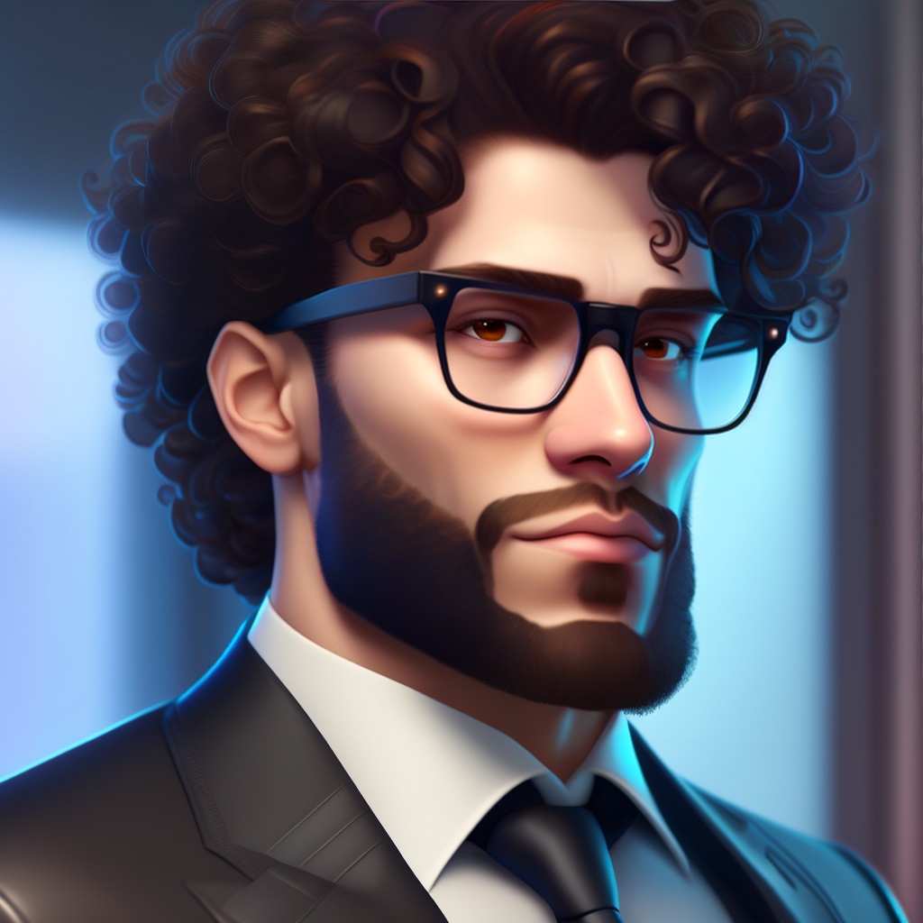 Lexica White Skin Black Very Curly Hair No Haircut Square Chin